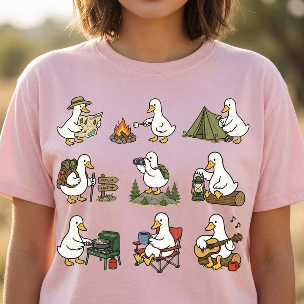 Cute Goose Camping Shirt, Camping Goose Shirt, Funny Camping Shirt ...