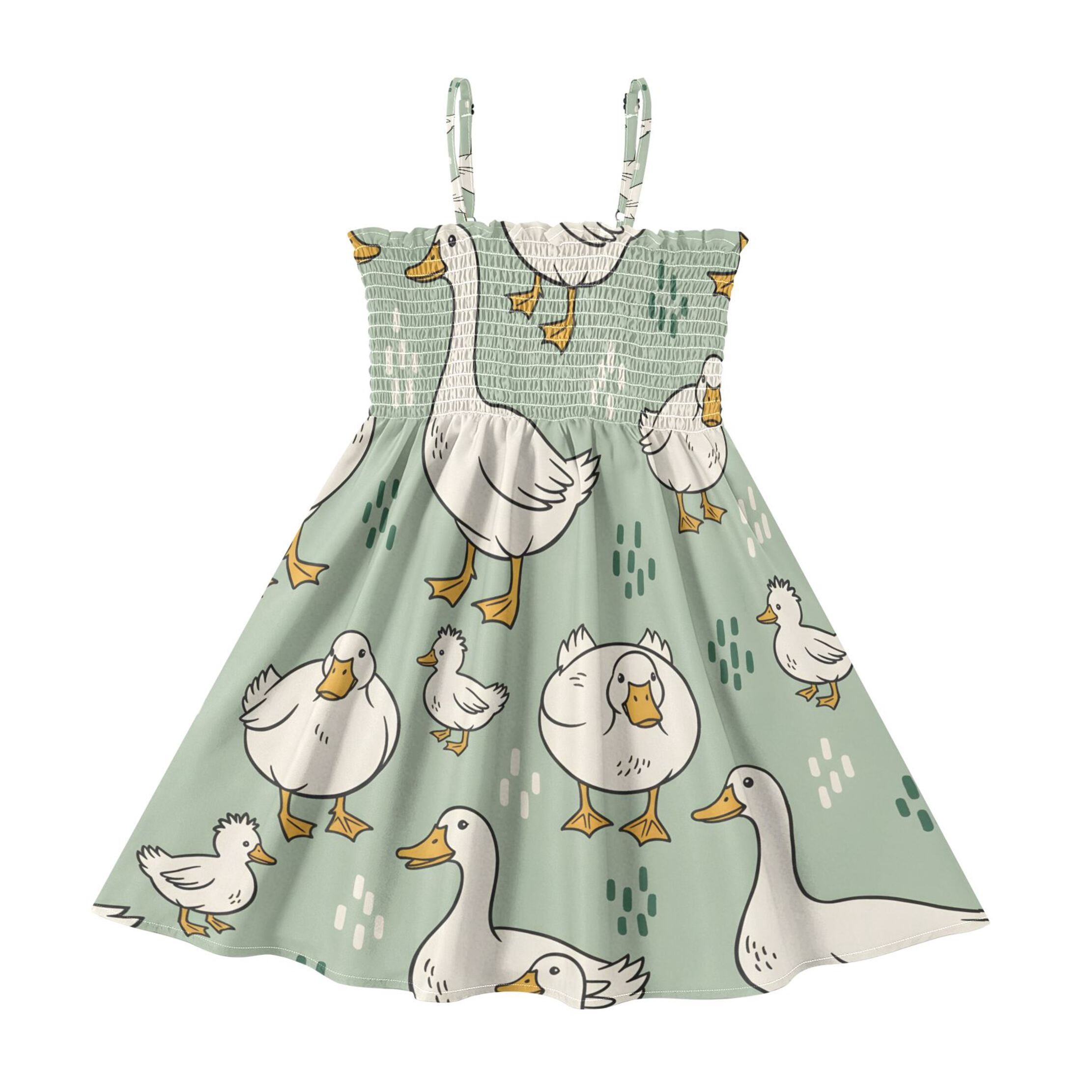 Cute Goose Girls' Casual Dresses 2Y-8Y Sleeveless Ruffle Neck for ...
