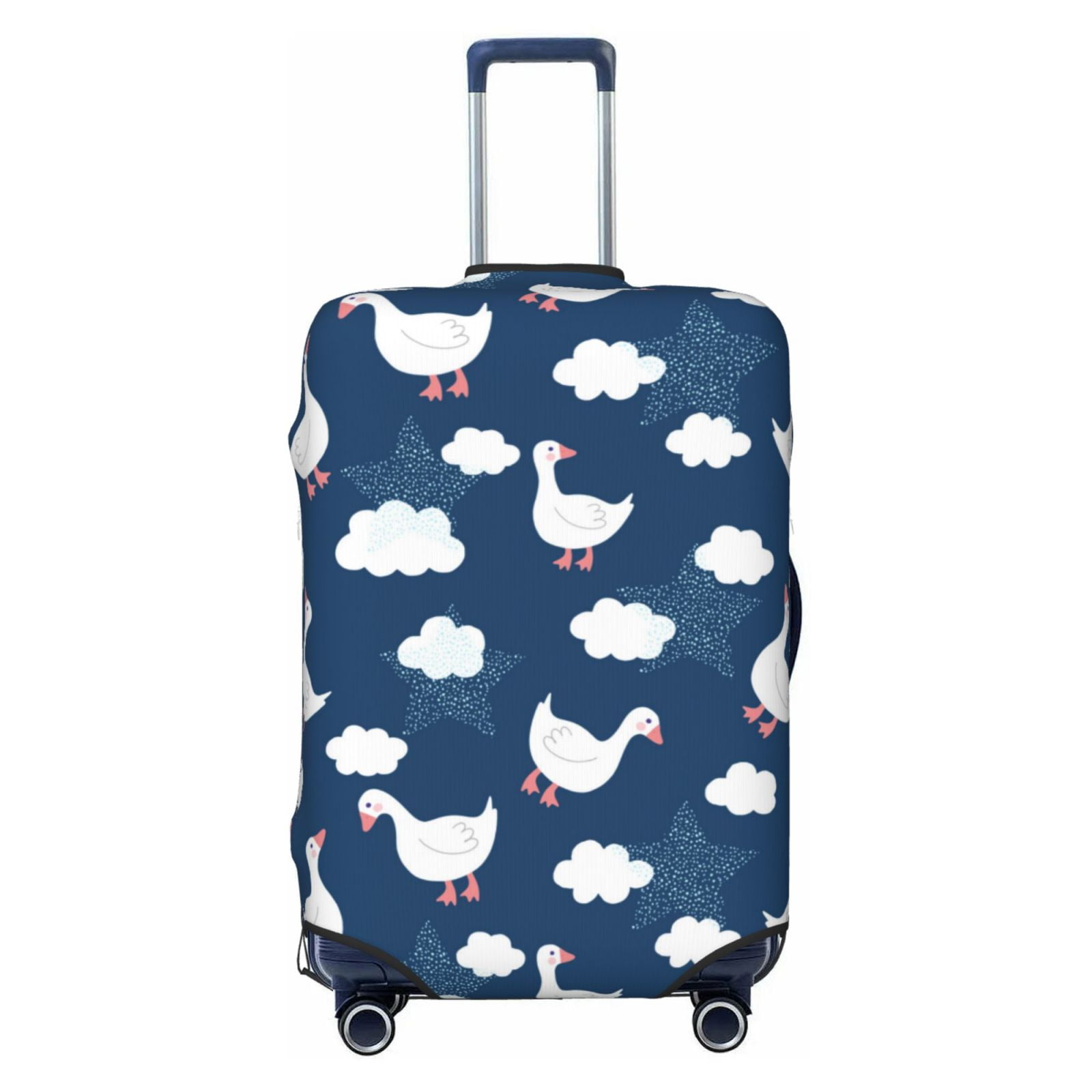 Cute Goose On Blue Sky Luggage Cover Anti Scratch, Elastic Suitcase ...