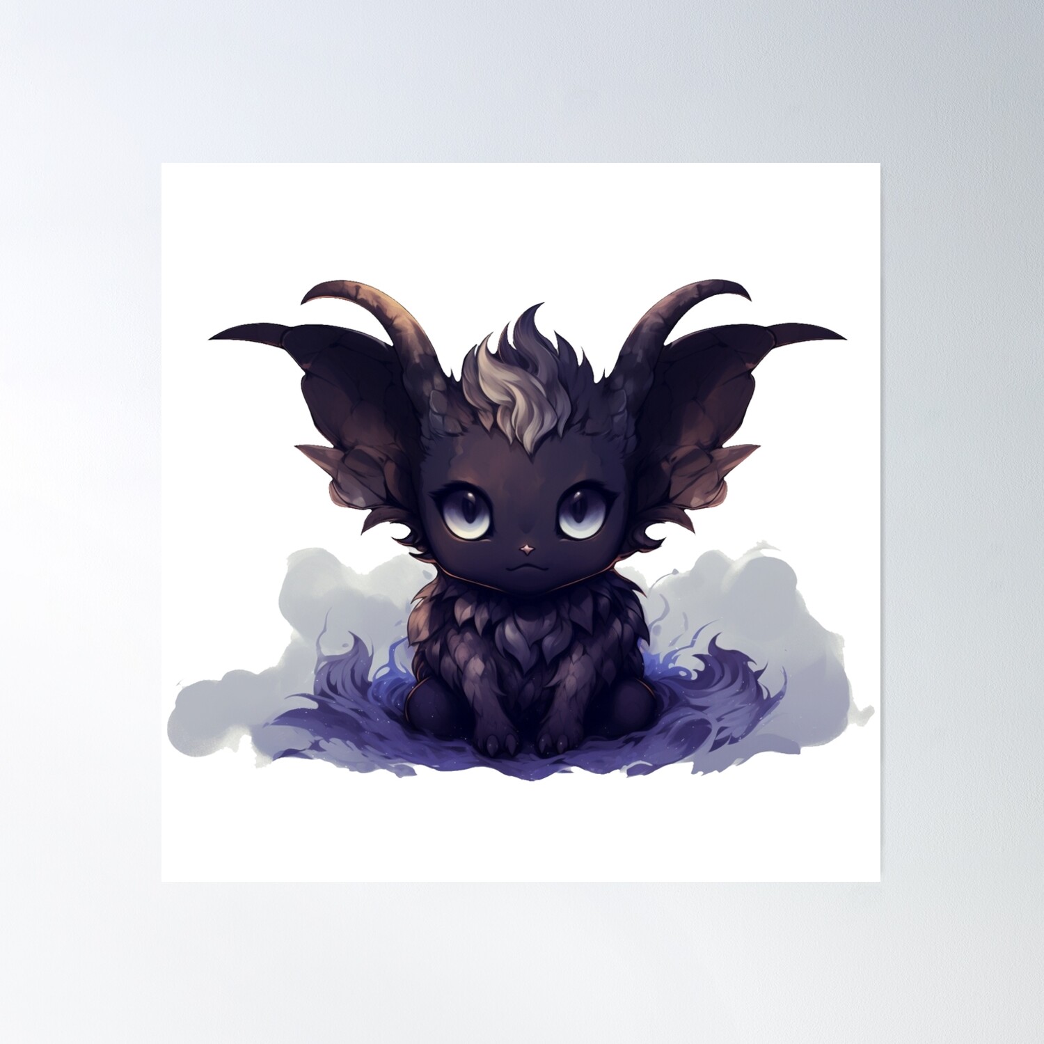 Cute Gothic Baby Gargoyle Poster Wall Art, Modern Wall Decor, 24x24 ...