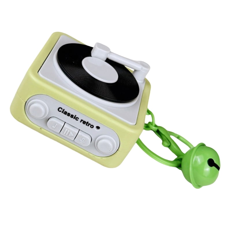 Cute Gramophone Recordable Music Player Keychains Voice Recorder ...