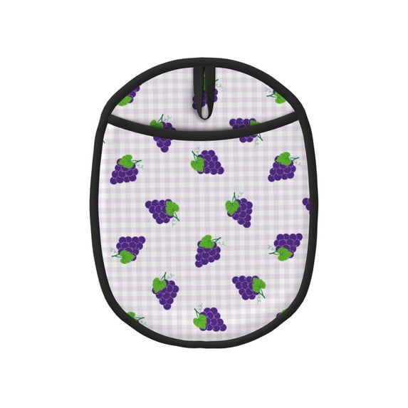 Cute Grape Plaid Pot Holders for Kitchen - Heat Resistant Oven Mitts ...