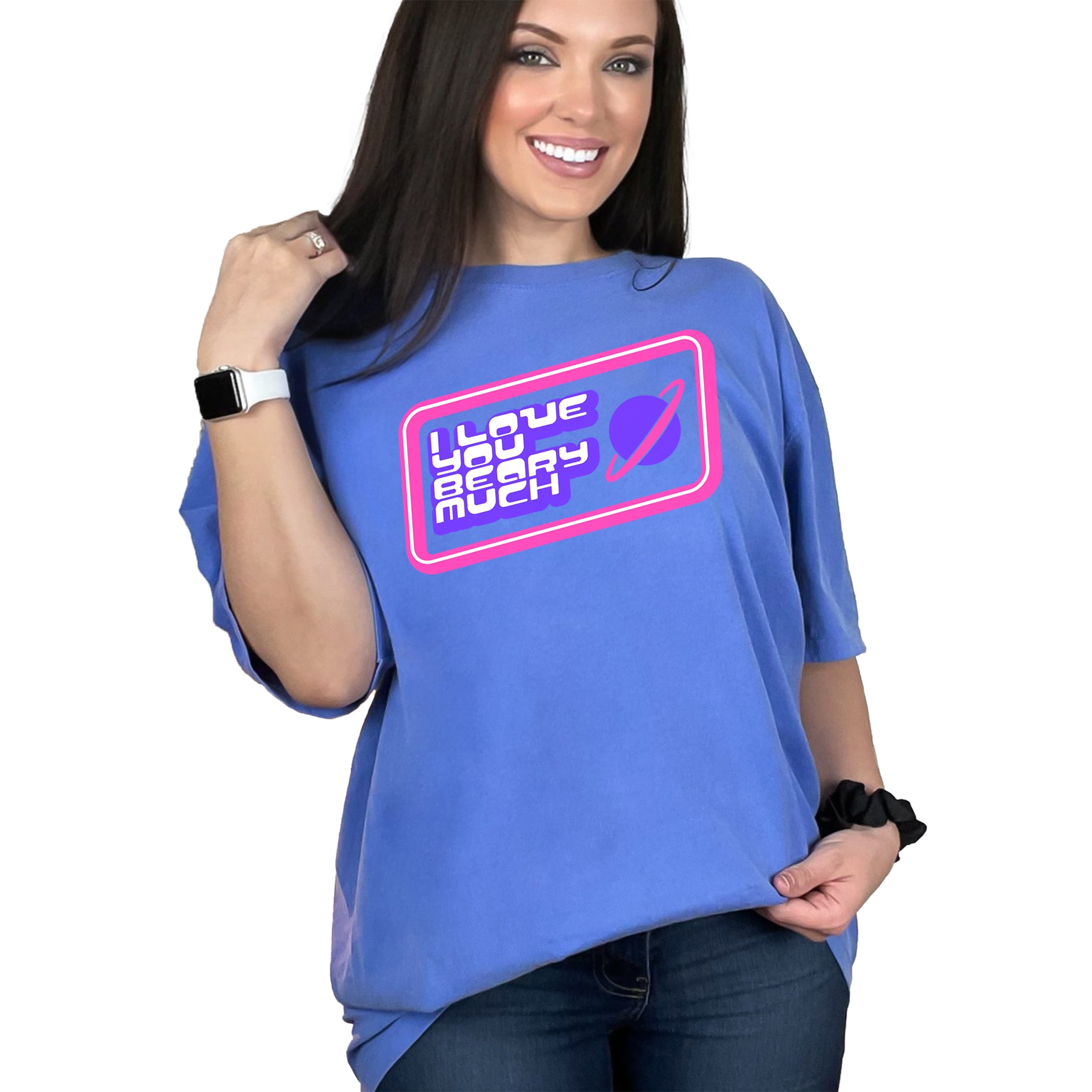 Cute Graphic Tee, I Love You Beary Much Shirt, Space Themed T-Shirt ...