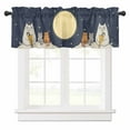 Cute Gray Cat Valances for Windows Stars Moon Japanese Style Cartoon ...