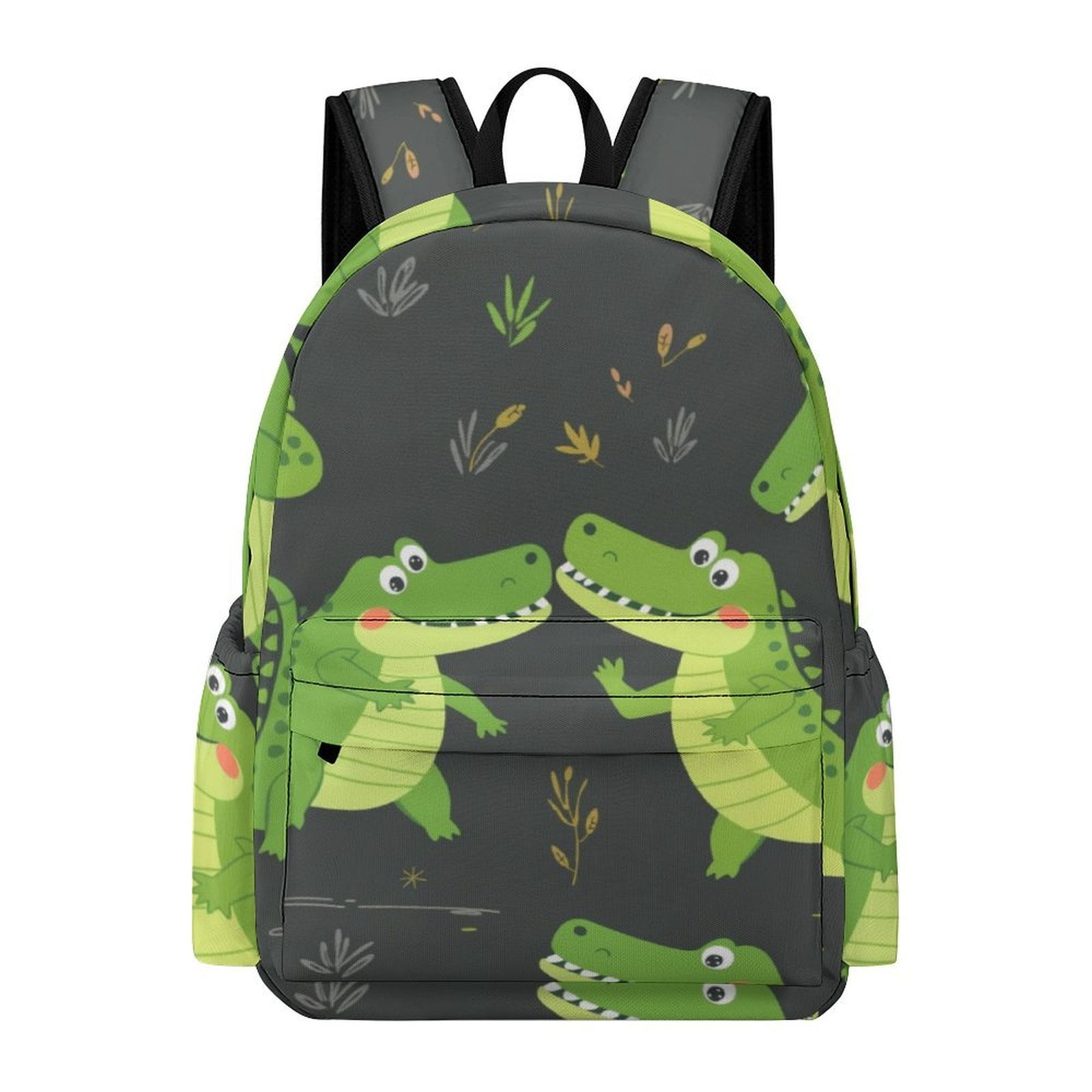 Cute Green Crocodiles Backpacks Teenager Bookbag Casual School Bags ...