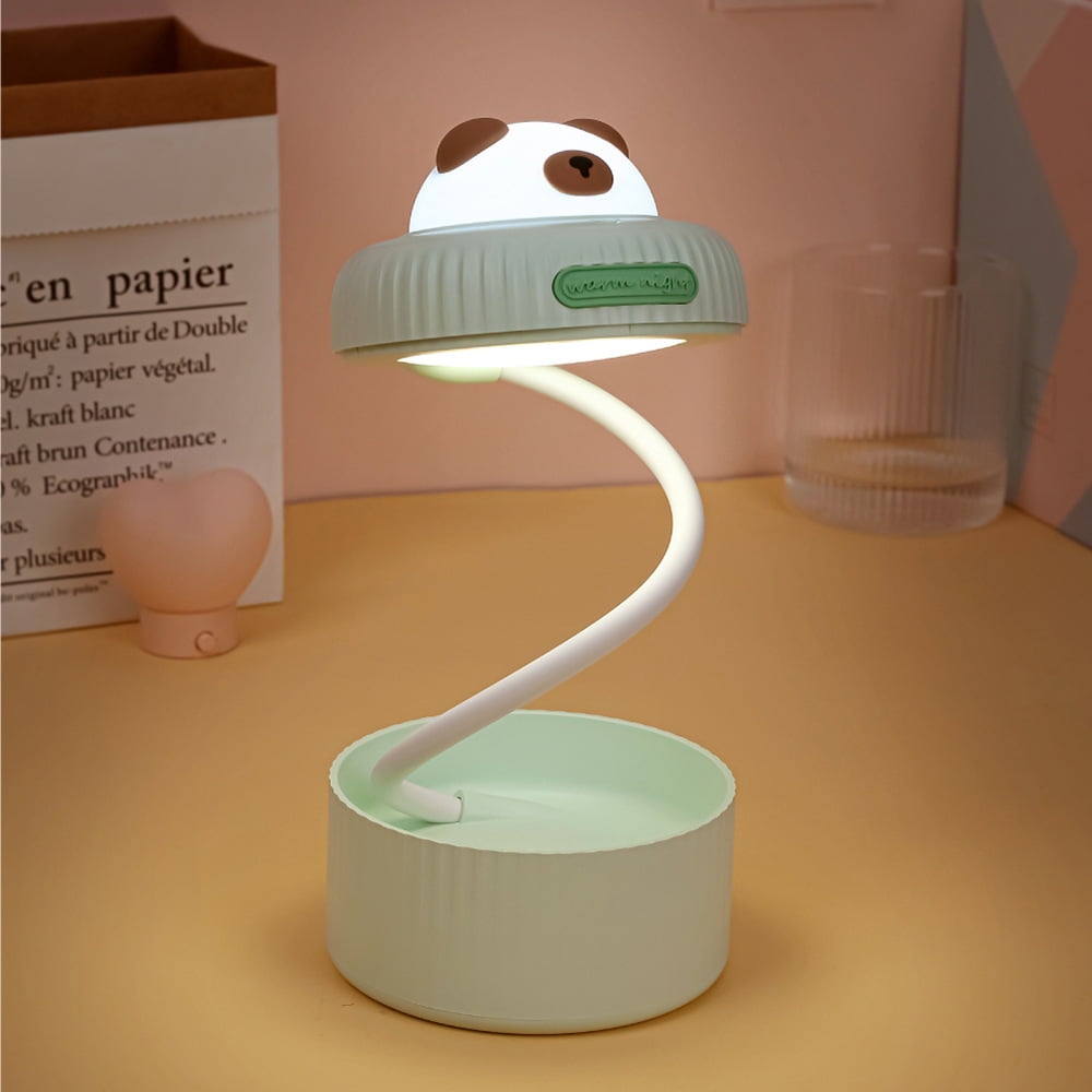Cute Green Desktop storage desk lamp,LED Night Light for Kids,Wireless ...