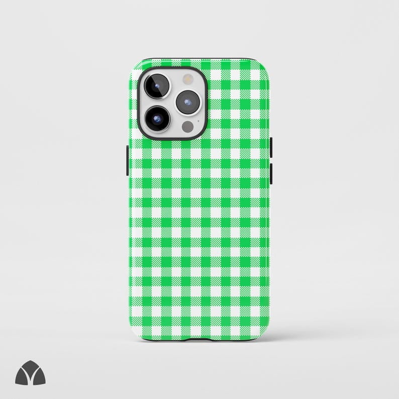Cute Green Gingham Checkered Phone Case for iPhone 11 12 13 14 15 16 Pro Max up to 5XL - Walmart.com