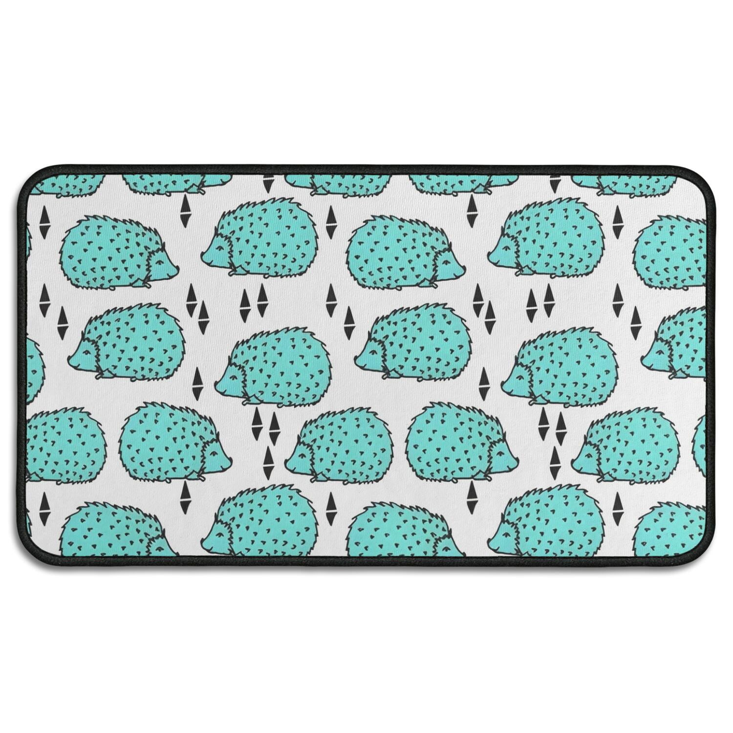 Cute Green Hedgehog Door Rugs,Washable Non Slip Door Mats Indoor ...