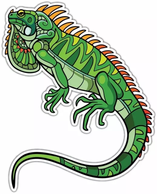 Cute Green Iguana Lizard Reptile Car Window Stickerphone Decal Water ...