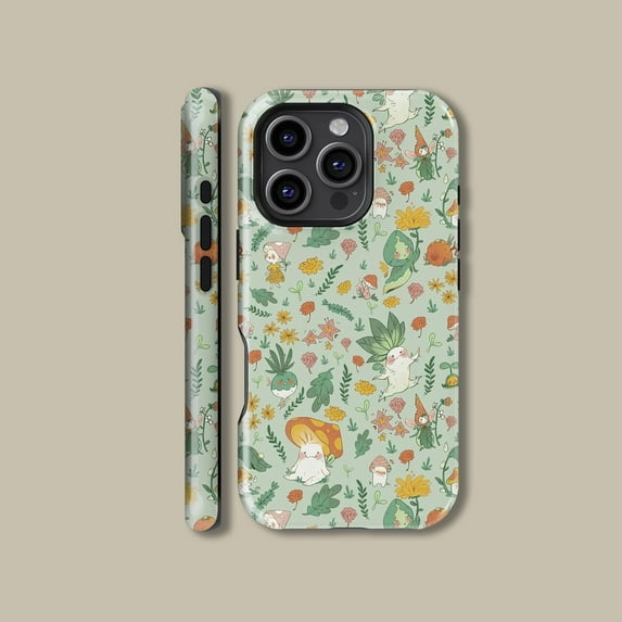Cute Green Mushroom Fairy Case for iPhone Samsung Cottagecore - Walmart.com