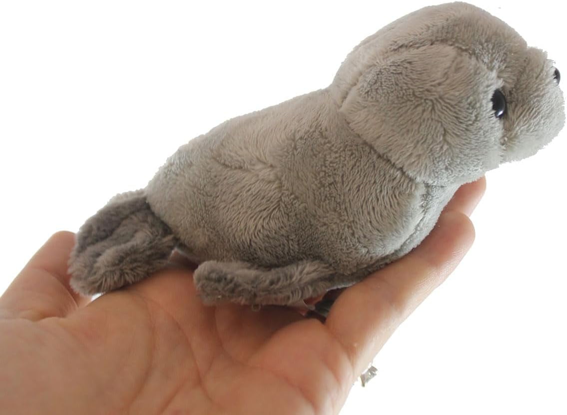 Cute Grey Harbor Seal White Plush Stuffed Animals- Adorable Mini ...