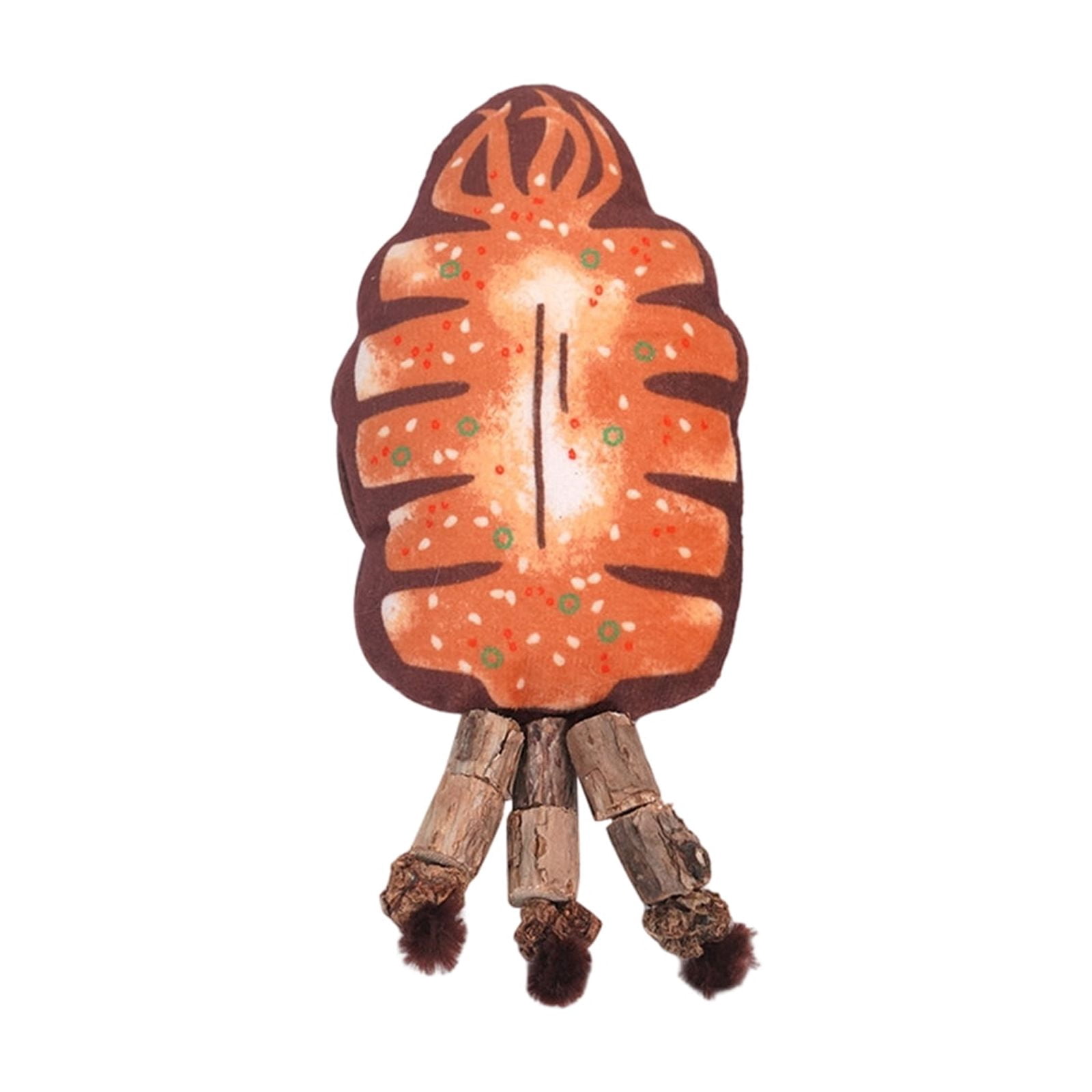 Cute Grilled Shrimp Cat Chew Toy, Natural Silvervine Stick Teething Toy ...