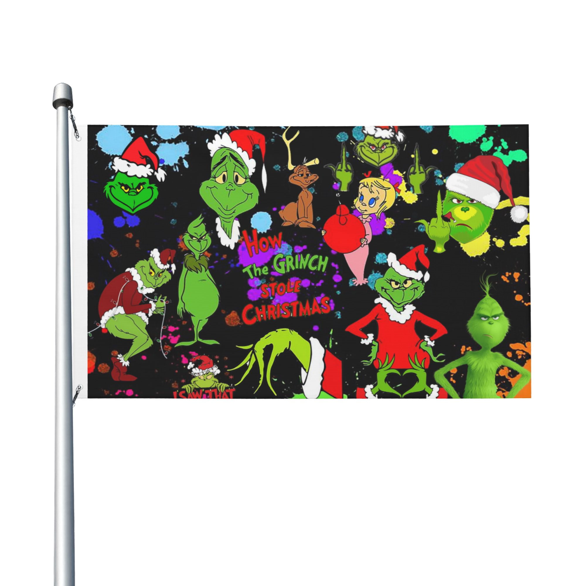 Cute Grin-ch 3x5FT Flag Garden Flags Vertical Double Sized Yard Outdoor ...