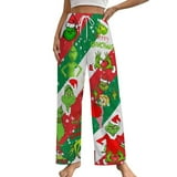 Cute Grin-ch Women Pajama Suit Sleepwear Long Pants Pajama Lady Pjs Set ...