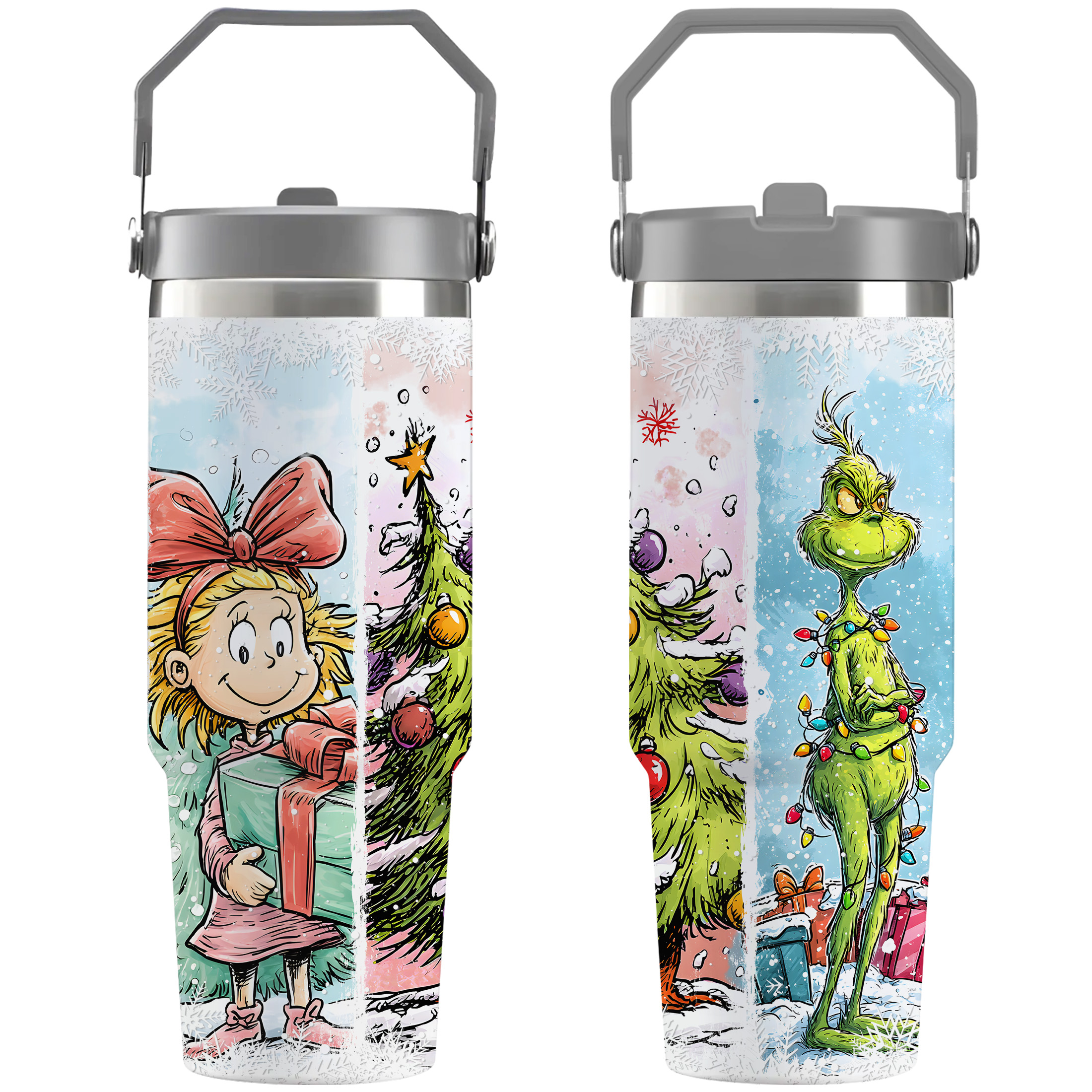 Cute Grinch Tumbler 30oz Christmas, Grinchmas Cup, Funny Green Alien ...