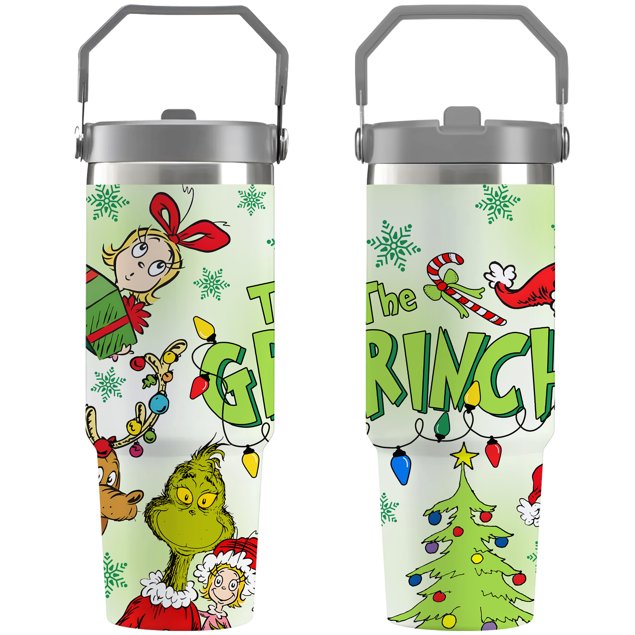 Cute Grinch Tumbler 30oz Christmas, Grinchmas Cup, Funny Green Alien ...