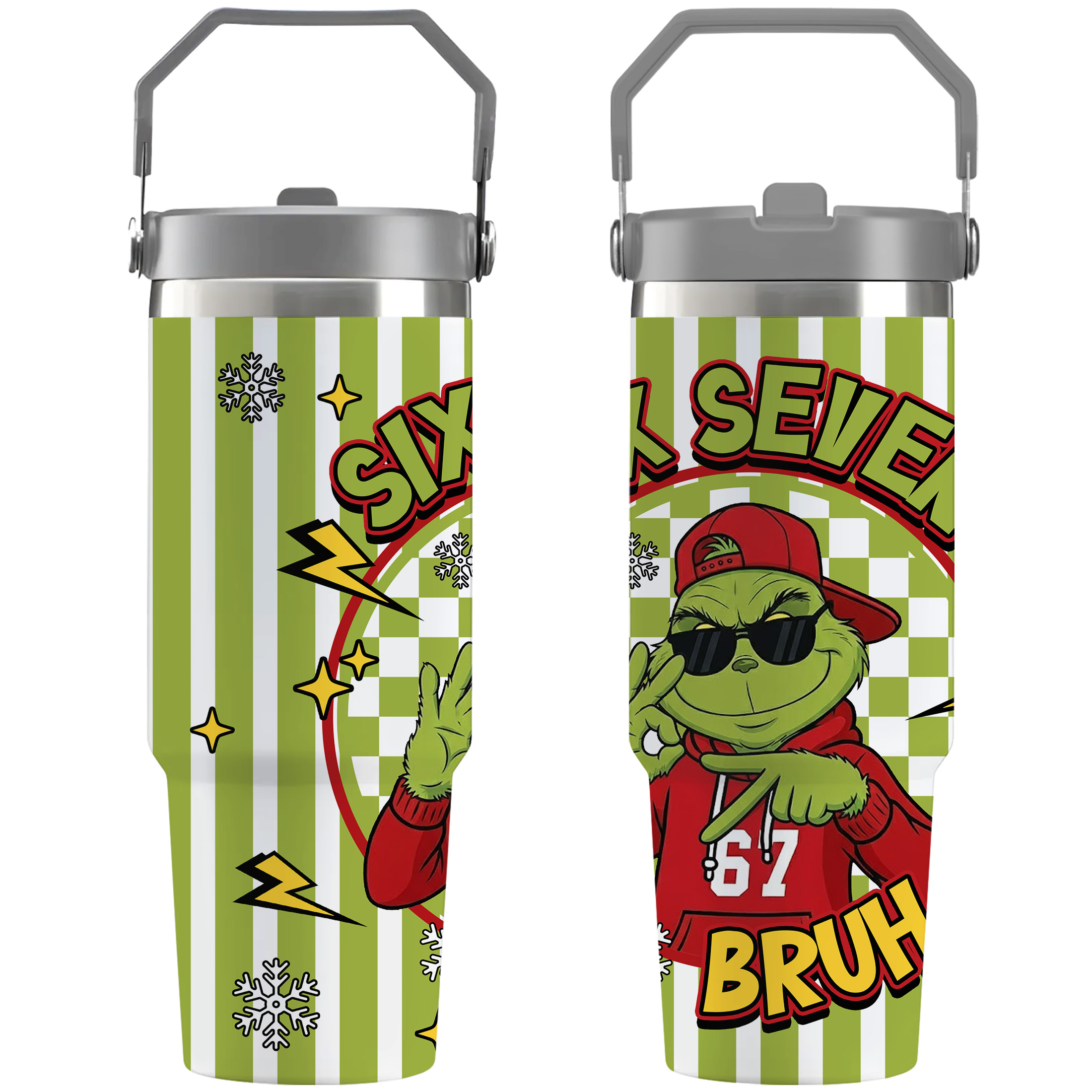 Cute Grinch Tumbler 30oz Christmas, Grinchmas Cup, Funny Green Alien ...