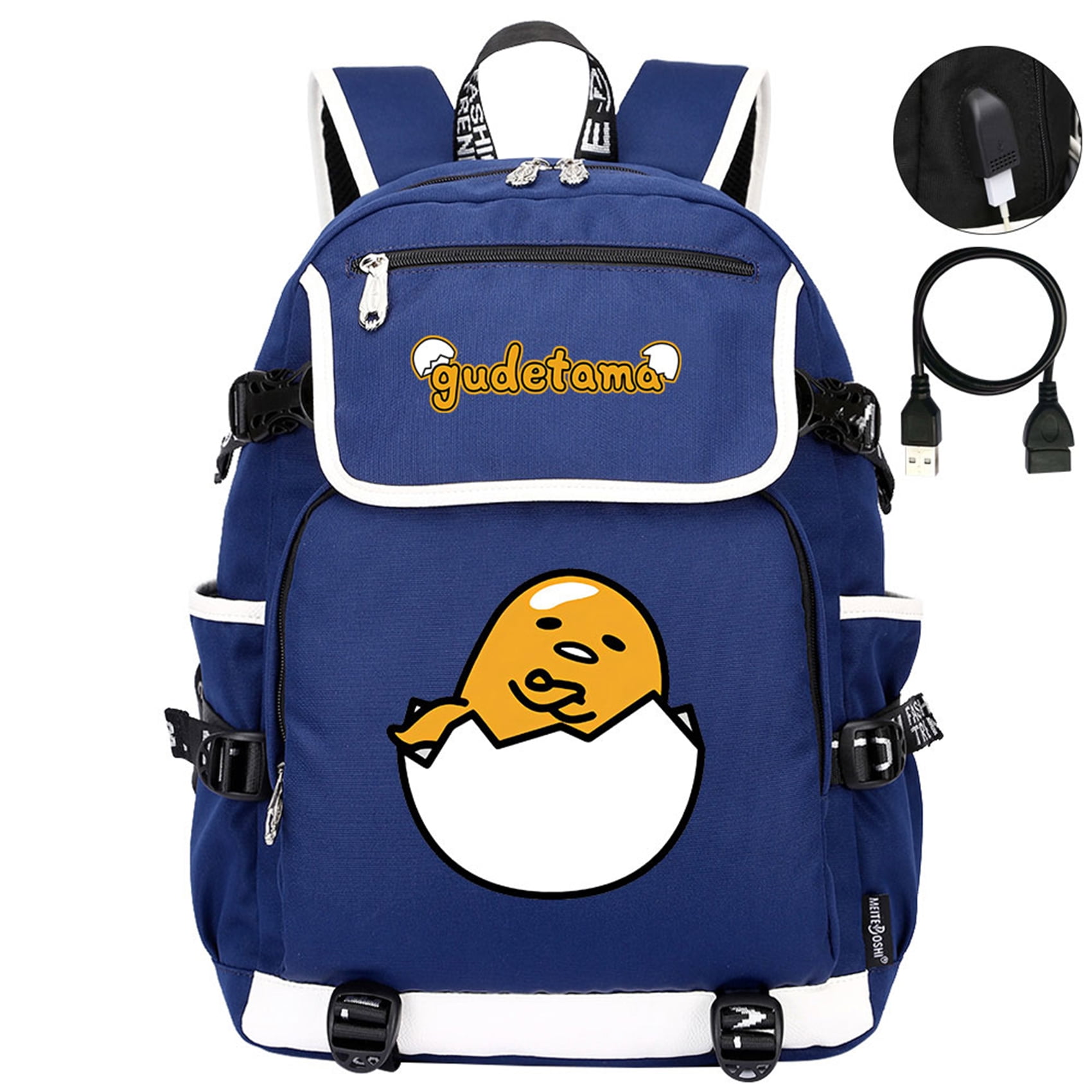 Cute Gudetama Waterproof Backpack Student School Bookbag ...