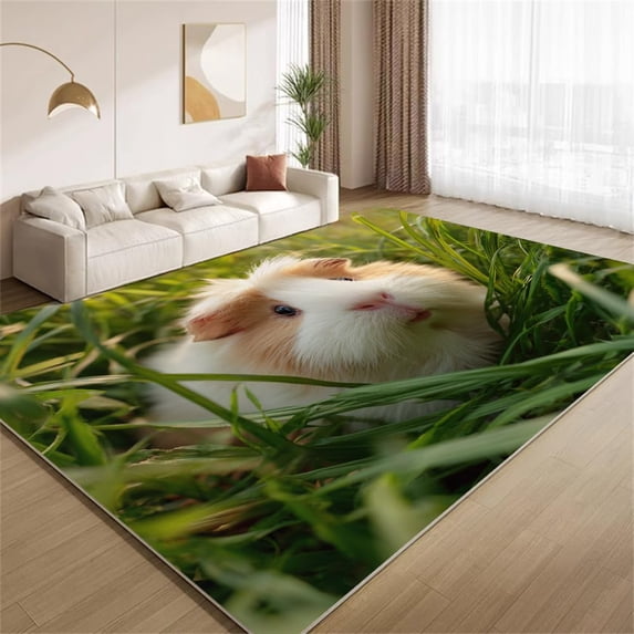 Cute Guinea Pig Area Rugs, Rodent Animal Pattern Carpet, Washable Non ...