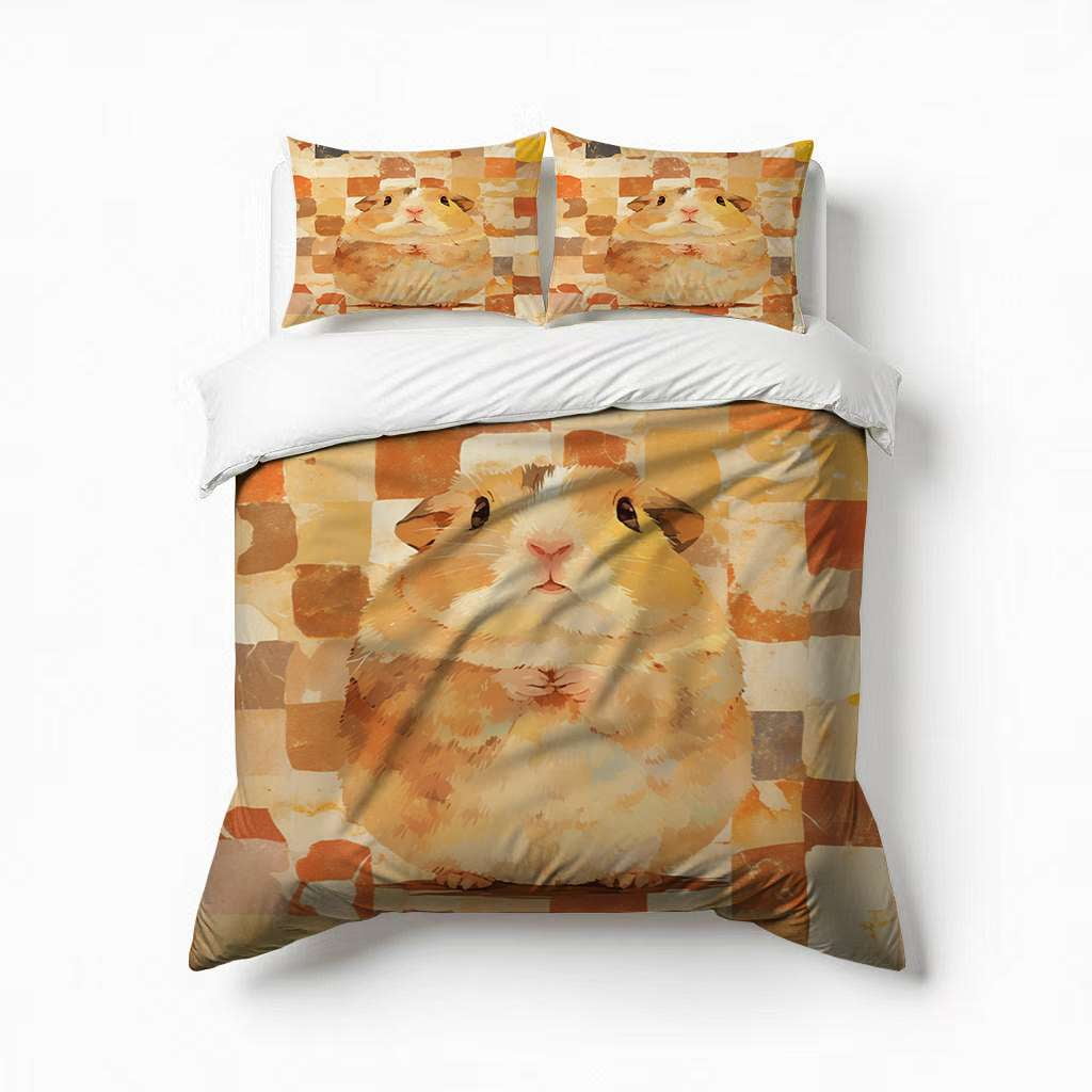 Cute Guinea Pig Bedding Set 3 Pcs Soft Microfiber Quilt Cover For ...