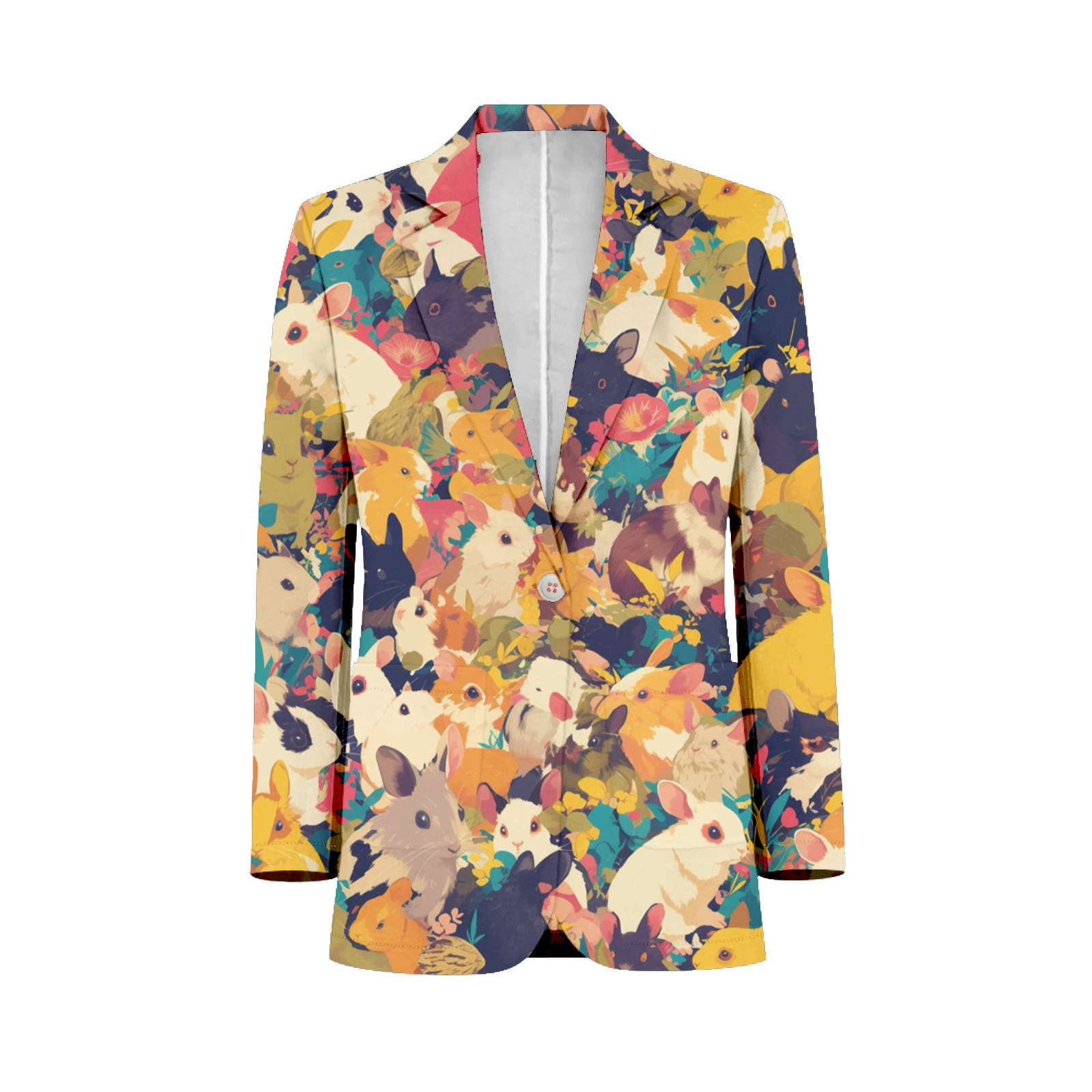 Cute Guinea Pig Customized Men's Suits full man Shawl Collar Gentleman ...