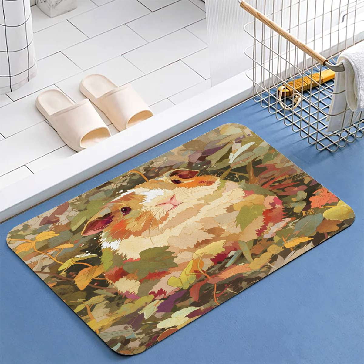 Cute Guinea Pig Diatomite Bath Mats Bathroom Absorbent Anti Slip Floor ...