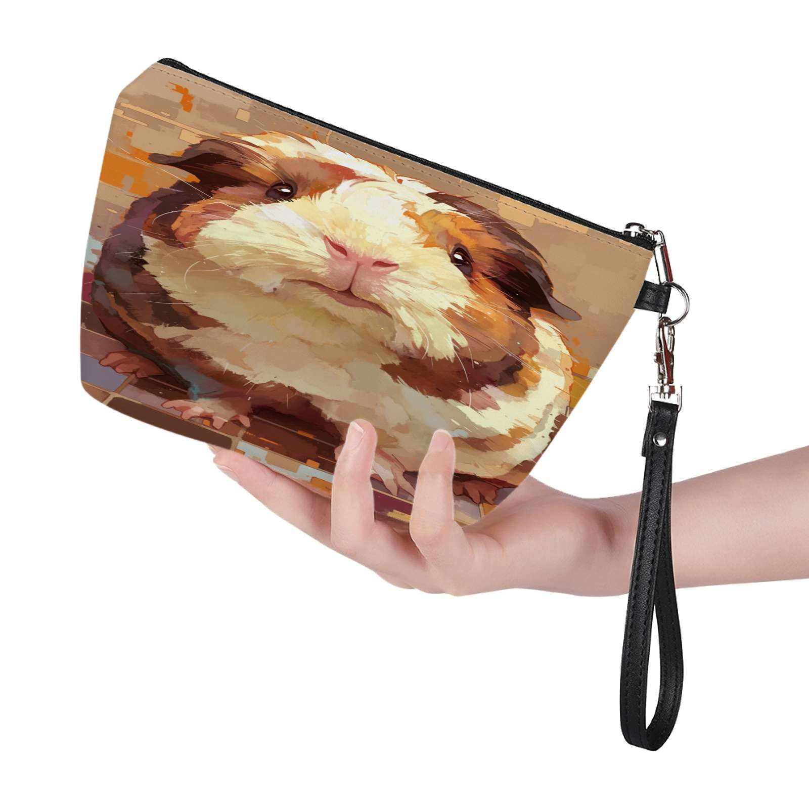 Cute Guinea Pig Leather Makeup Bag Small Travel Cosmetic Bag For Women,Cosmetic Organizer Makeup ...