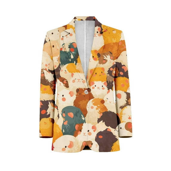 Cute Guinea Pig Men Blazers Slim Clothing Summer Jacket Man Oversize ...