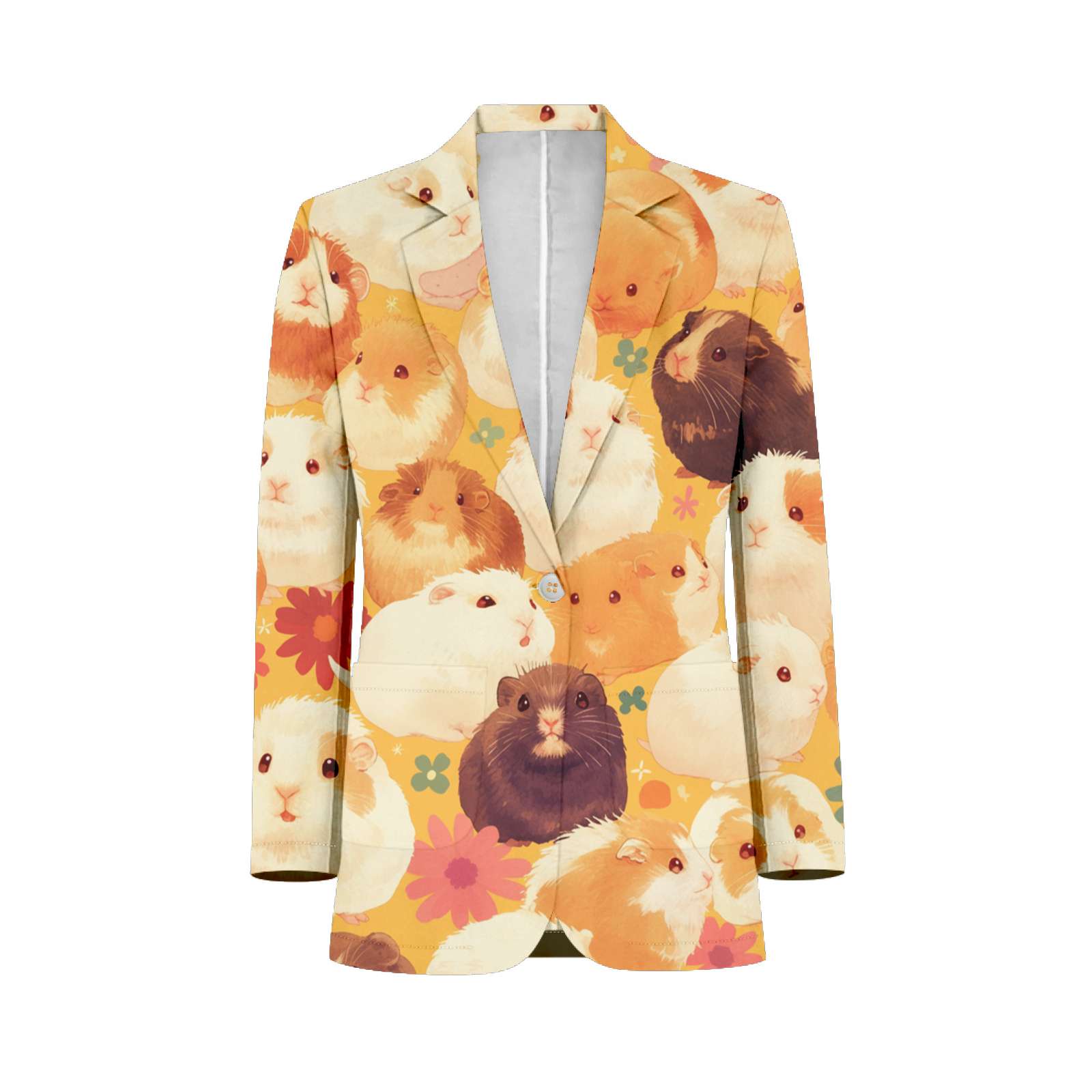 Cute Guinea Pig Men's Suit Blazer Casual Party Wear Slim Fit Suit ...