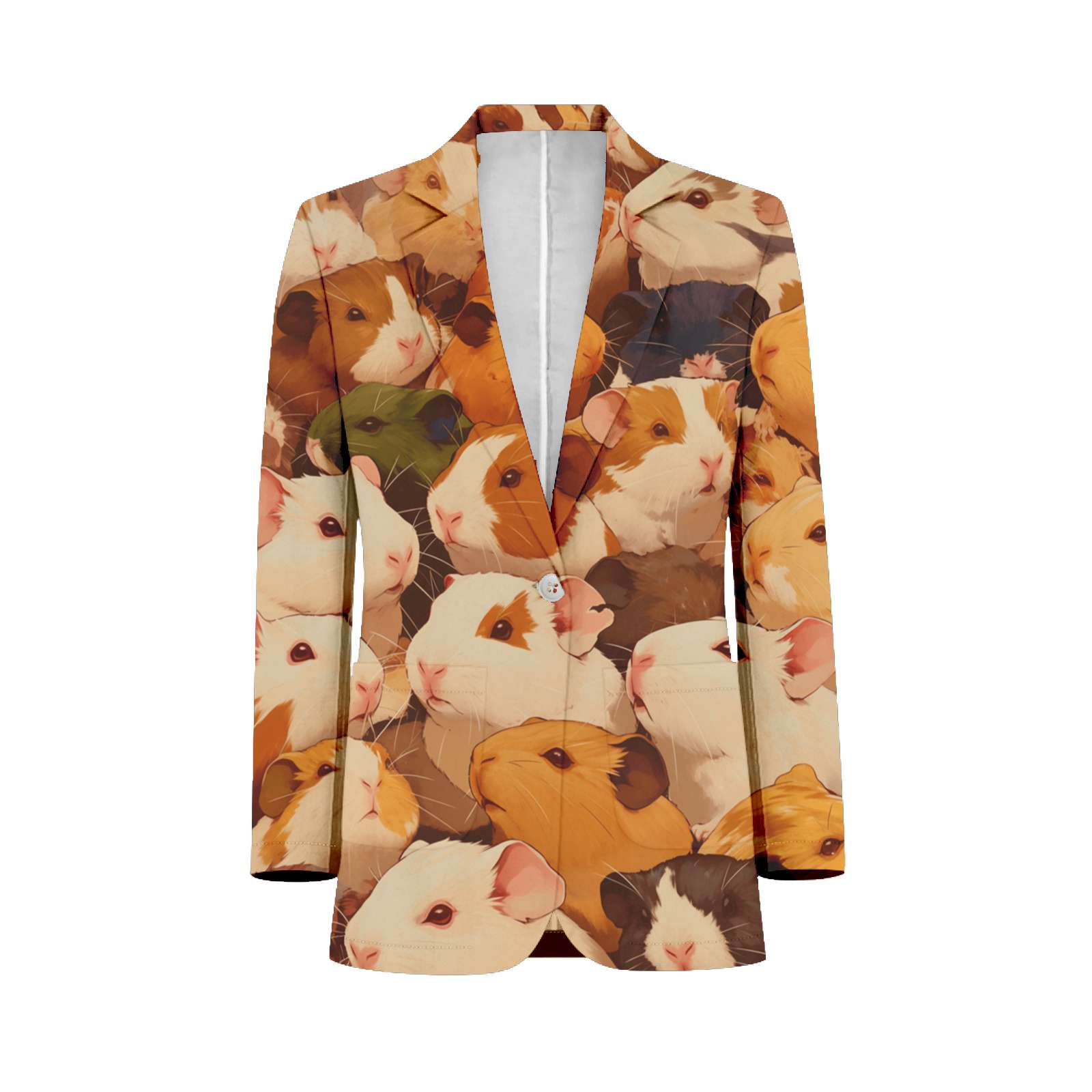 Cute Guinea Pig Men's Suit Blazer Casual Party Wear Slim Fit Suit ...