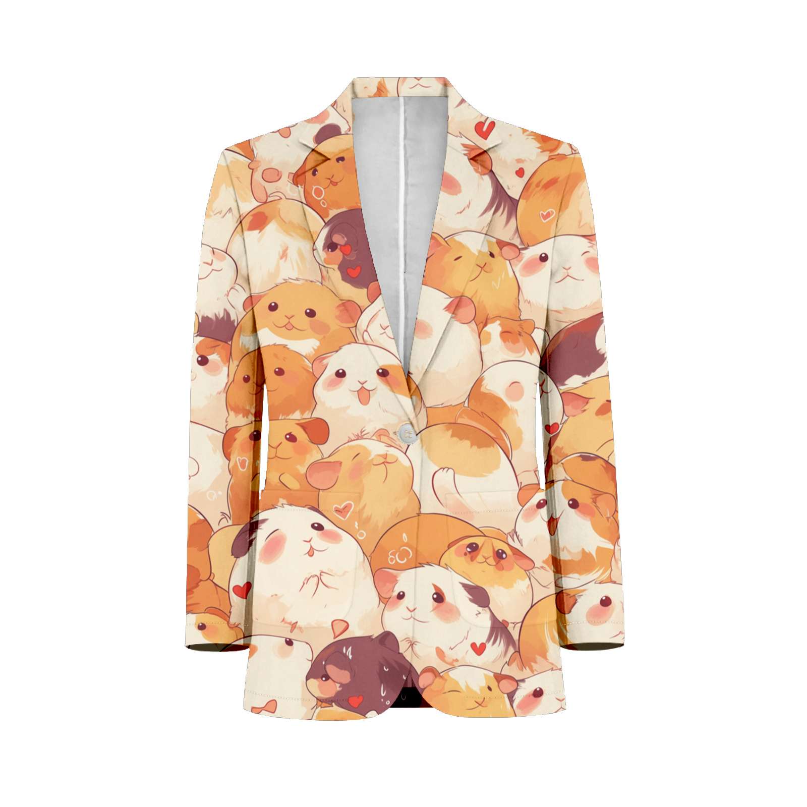 Cute Guinea Pig Men's Suit Blazer Casual Party Wear Slim Fit Suit ...