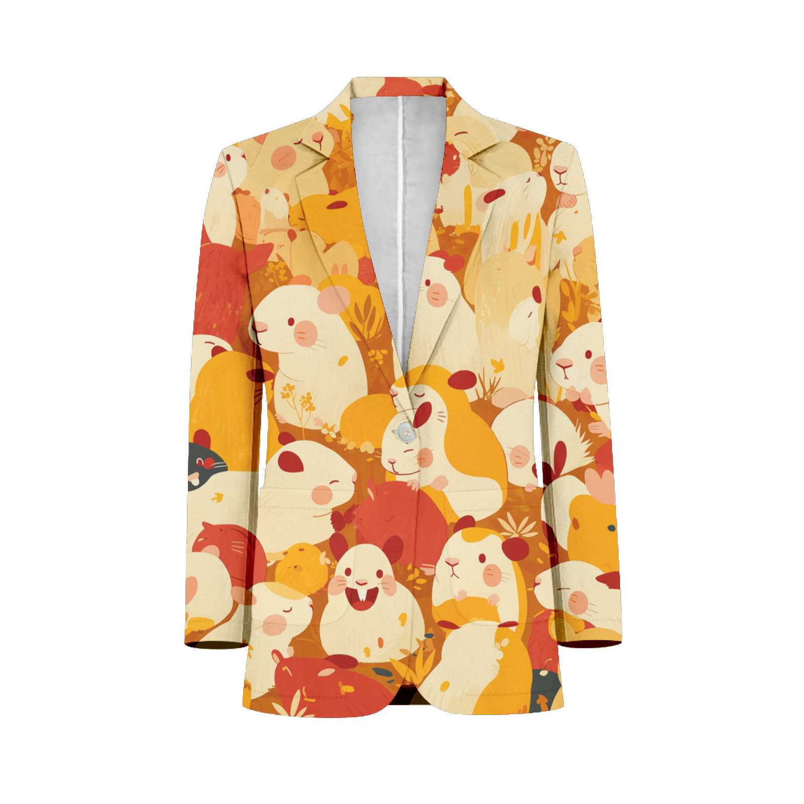 Cute Guinea Pig Men's Suit Blazer Casual Party Wear Slim Fit Suit ...