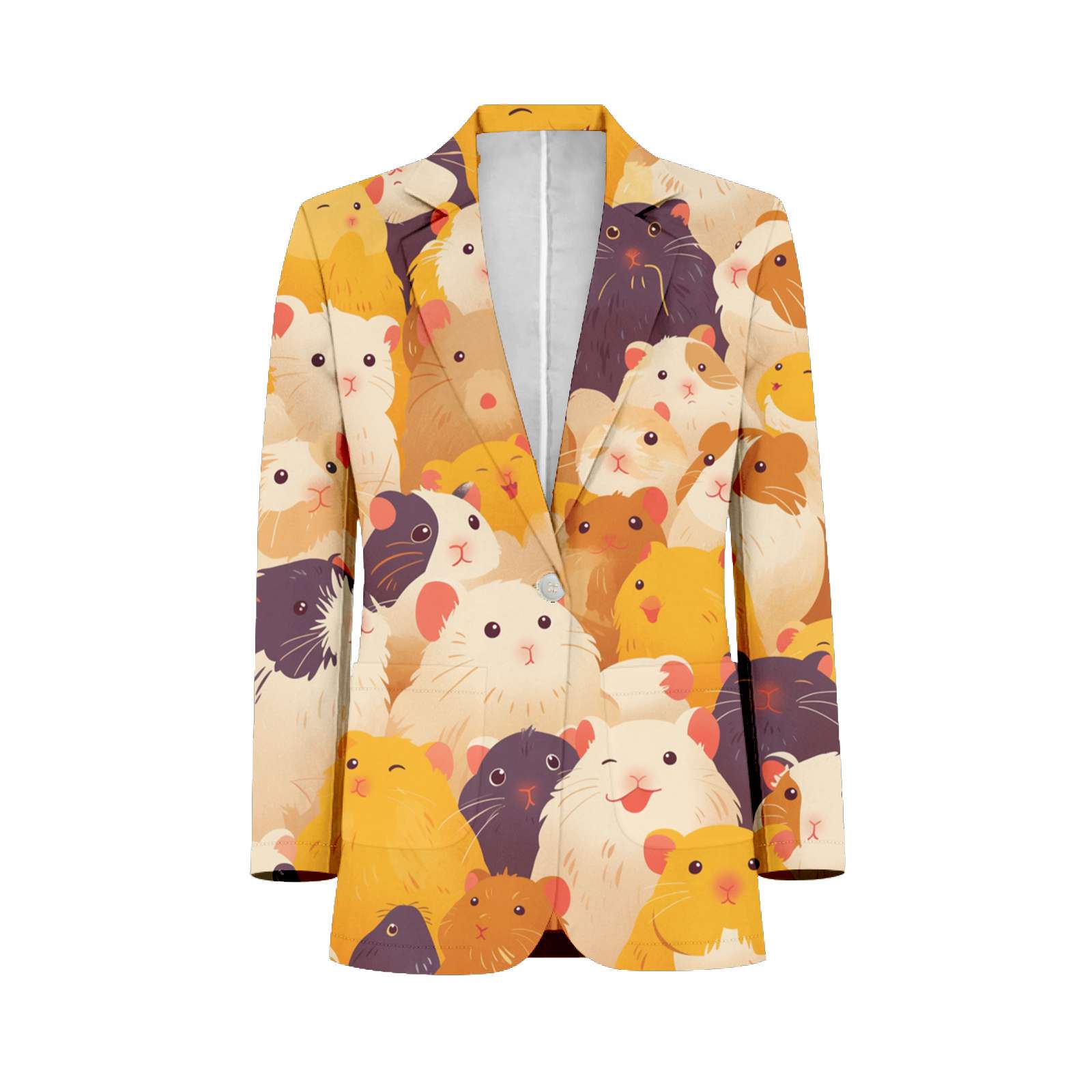 Cute Guinea Pig Men's Suit Blazer Casual Party Wear Slim Fit Suit ...