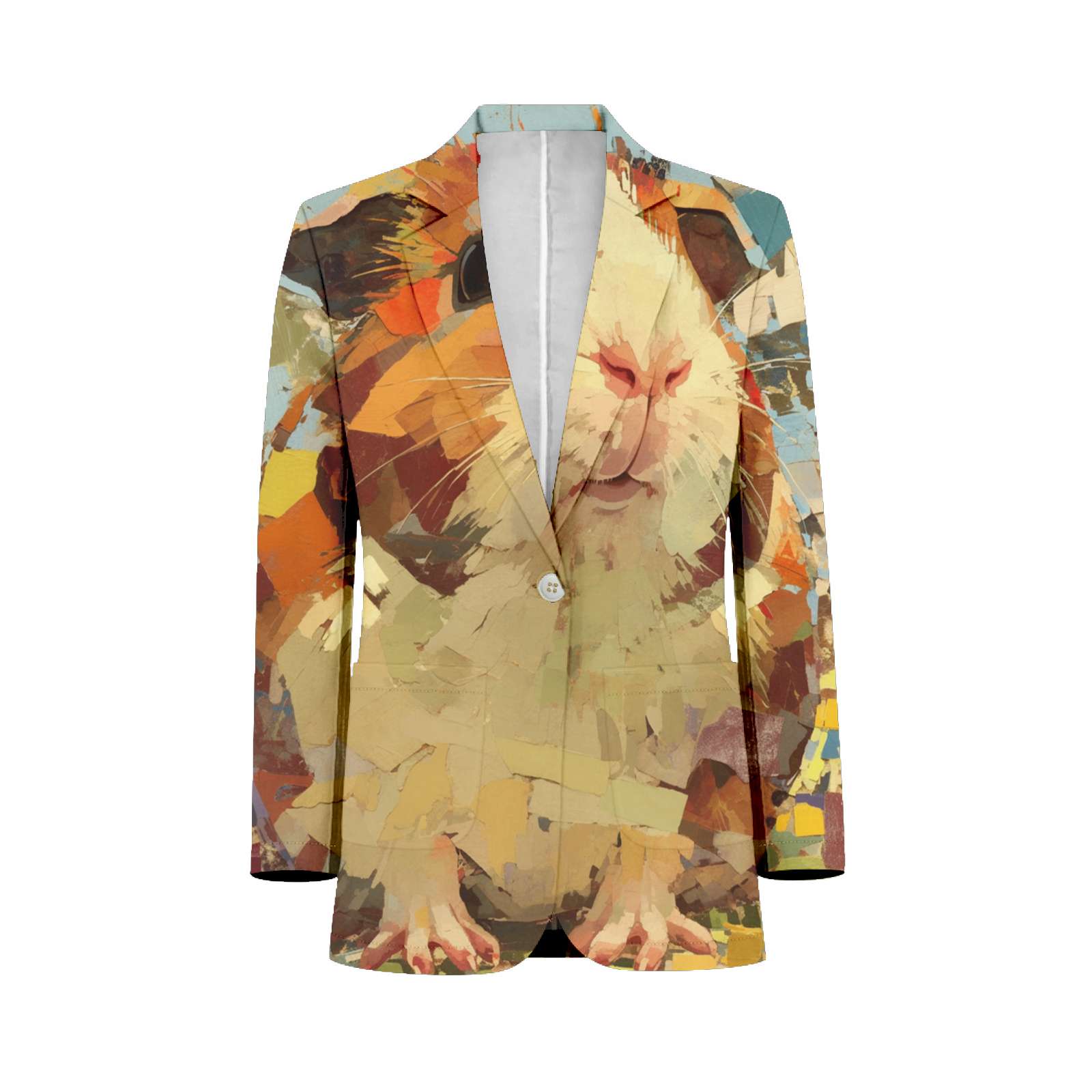 Cute Guinea Pig Mens Suits Shawl Collar Slim Fit Suit Mens Groom Jacket ...