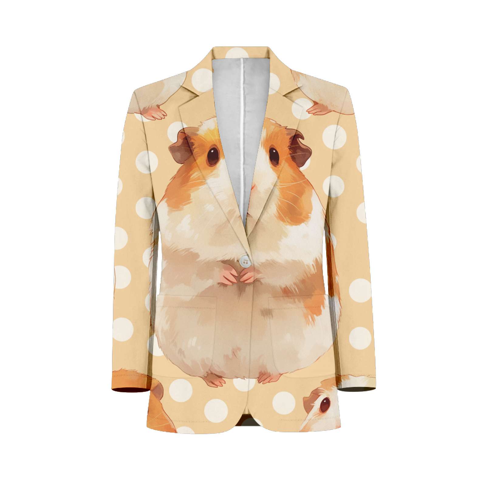 Cute Guinea Pig Mens Suits Shawl Collar Slim Fit Suit Mens Groom Jacket ...