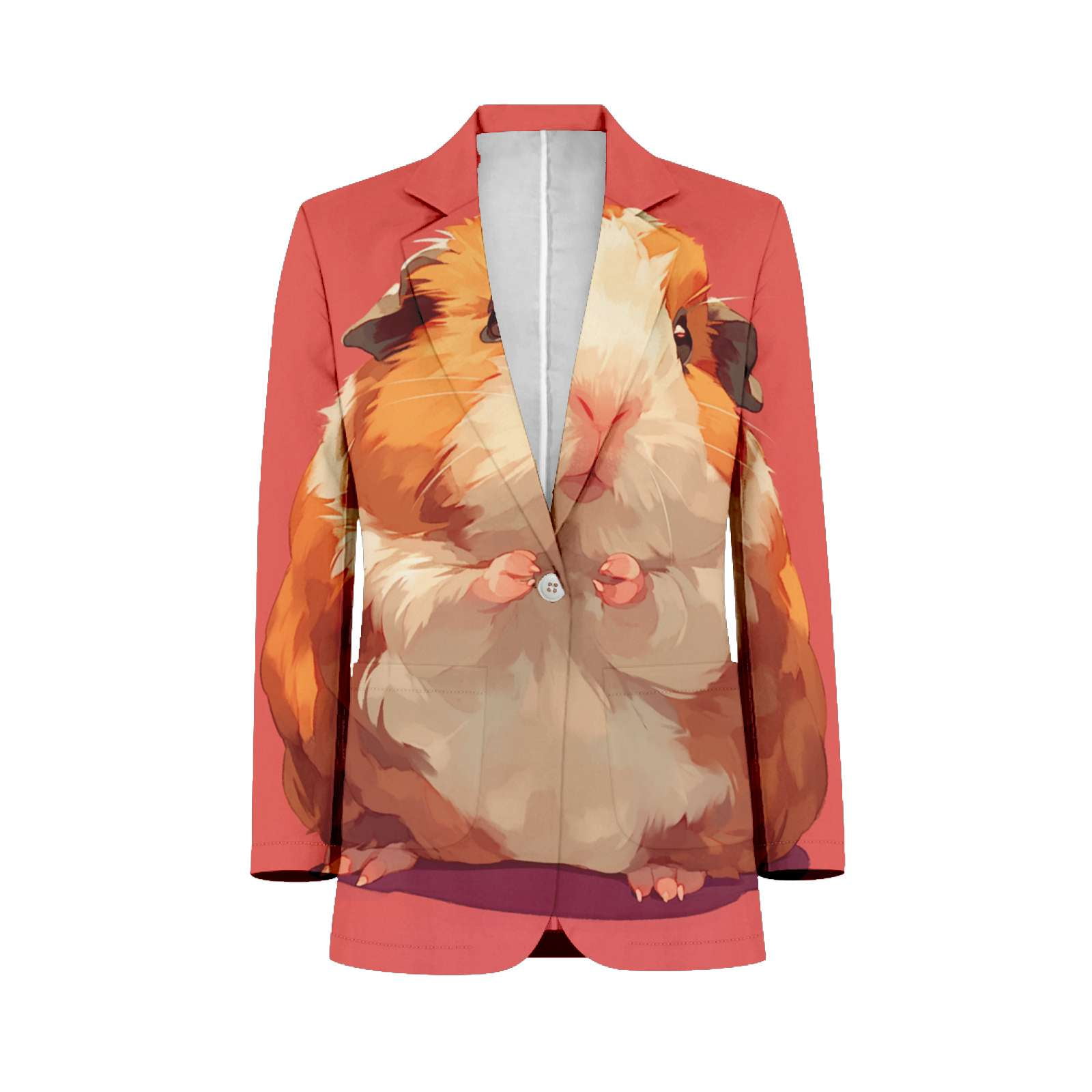 Cute Guinea Pig Mens Suits Shawl Collar Slim Fit Suit Mens Groom Jacket ...