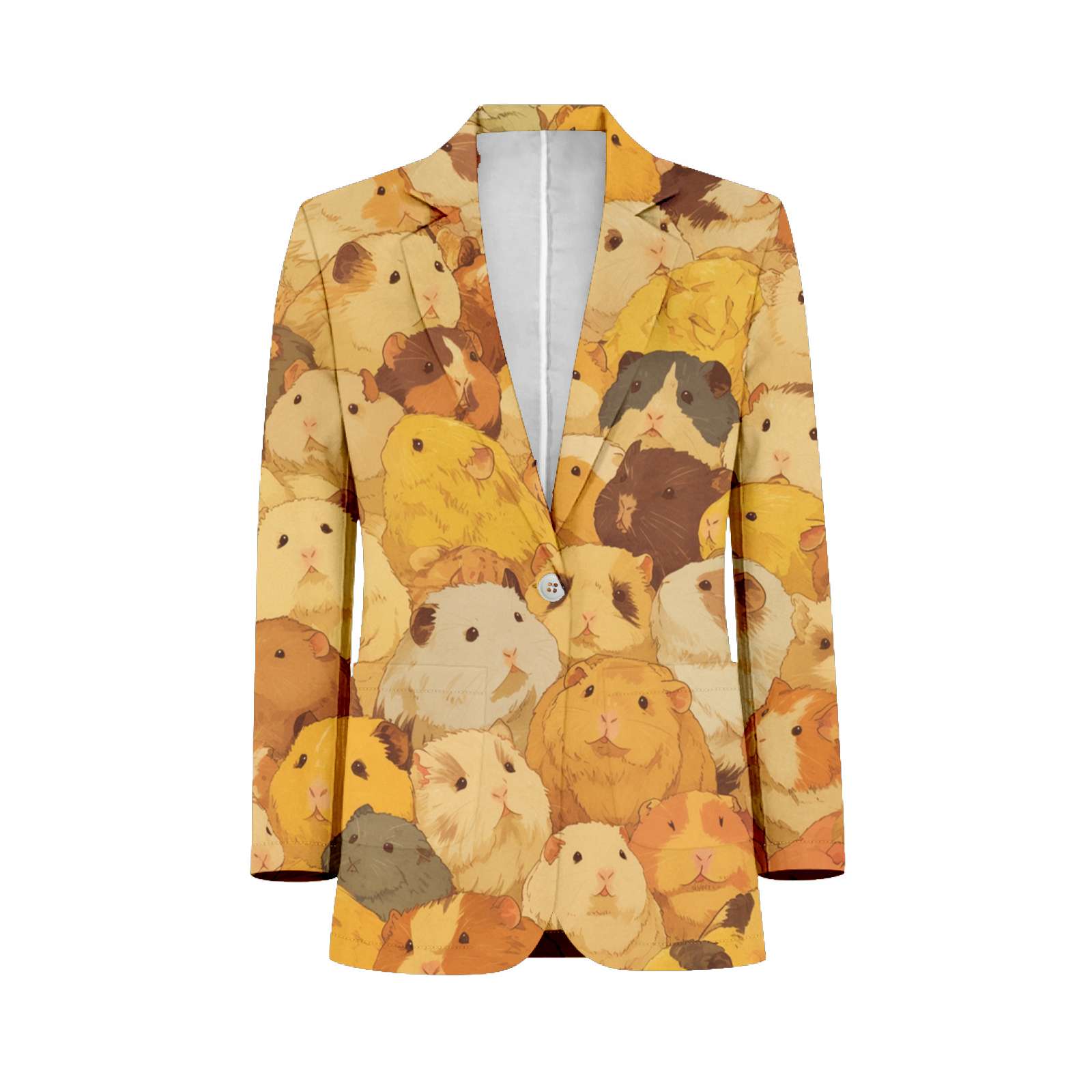 Cute Guinea Pig Mens Suits Shawl Collar Slim Fit Suit Mens Groom Jacket ...