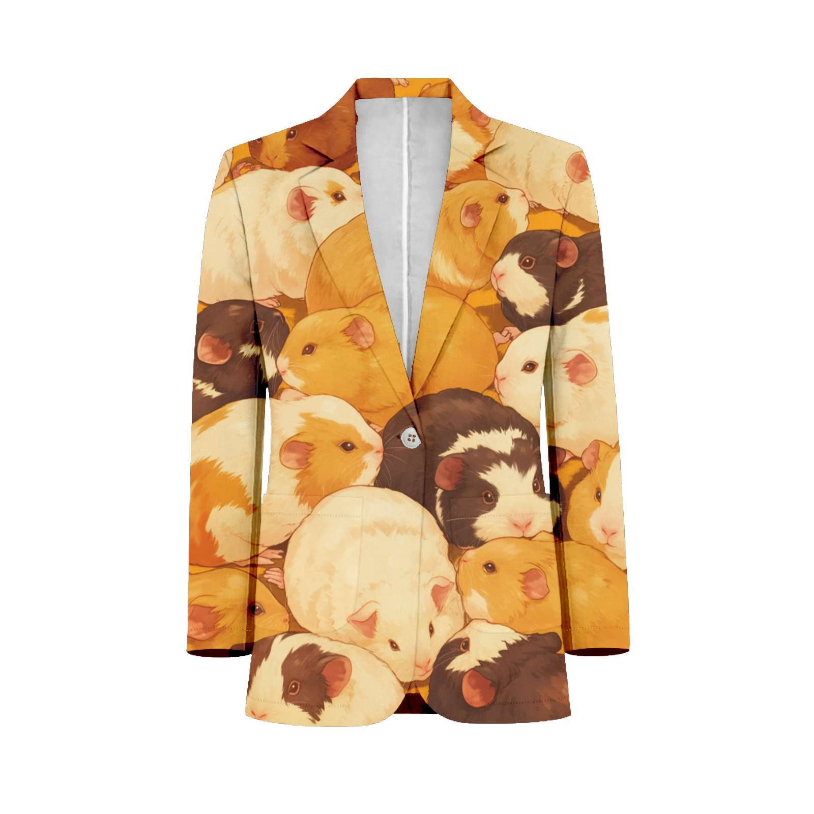 Cute Guinea Pig Mens Suits Shawl Collar Slim Fit Suit Mens Groom Jacket ...