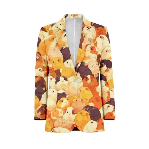 Cute Guinea Pig Mens Suits Shawl Collar Slim Fit Suit Mens Groom Jacket ...