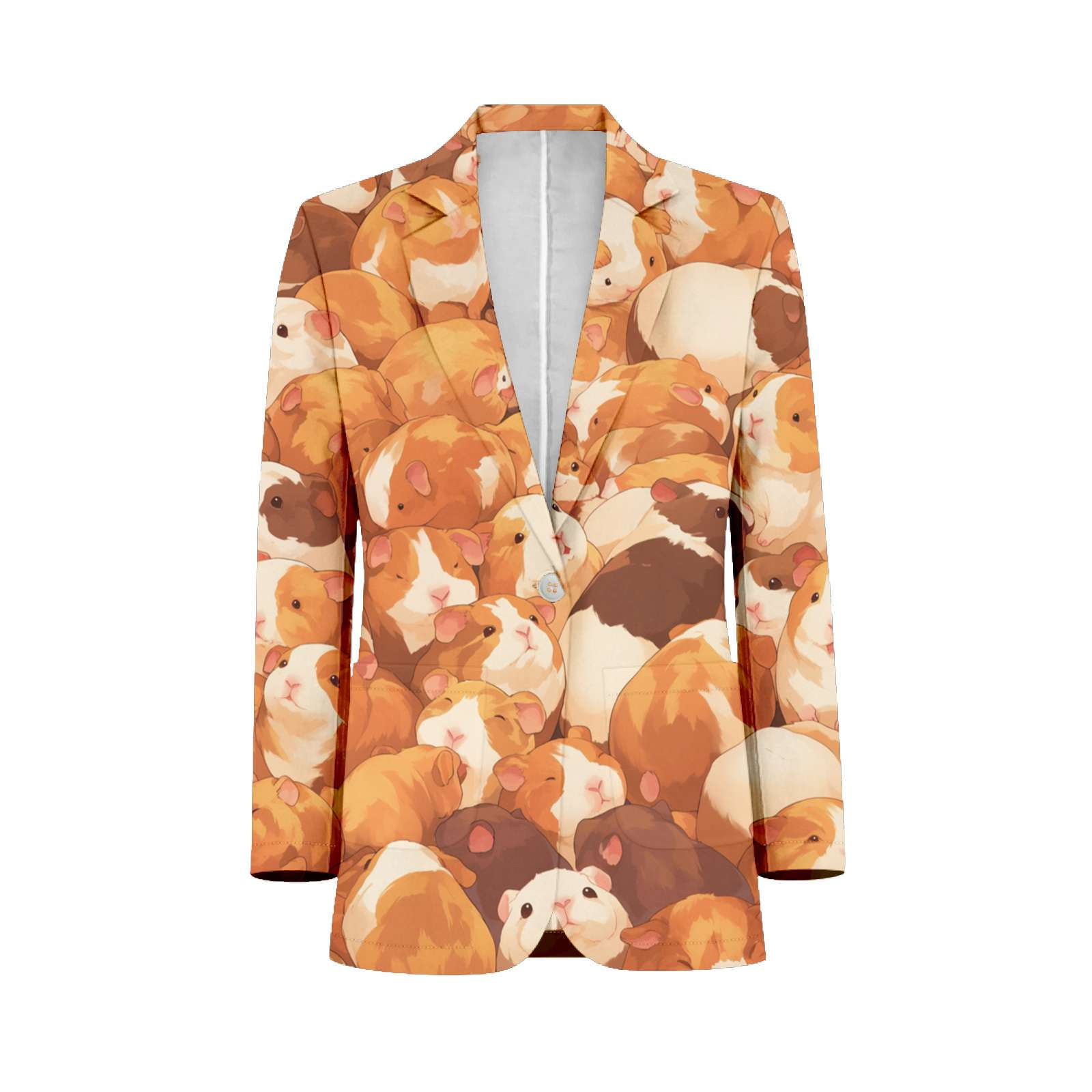 Cute Guinea Pig Mens Suits Shawl Collar Slim Fit Suit Mens Groom Jacket ...