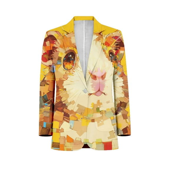 Cute Guinea Pig Mens Suits Shawl Collar Slim Fit Suit Mens Groom Jacket ...