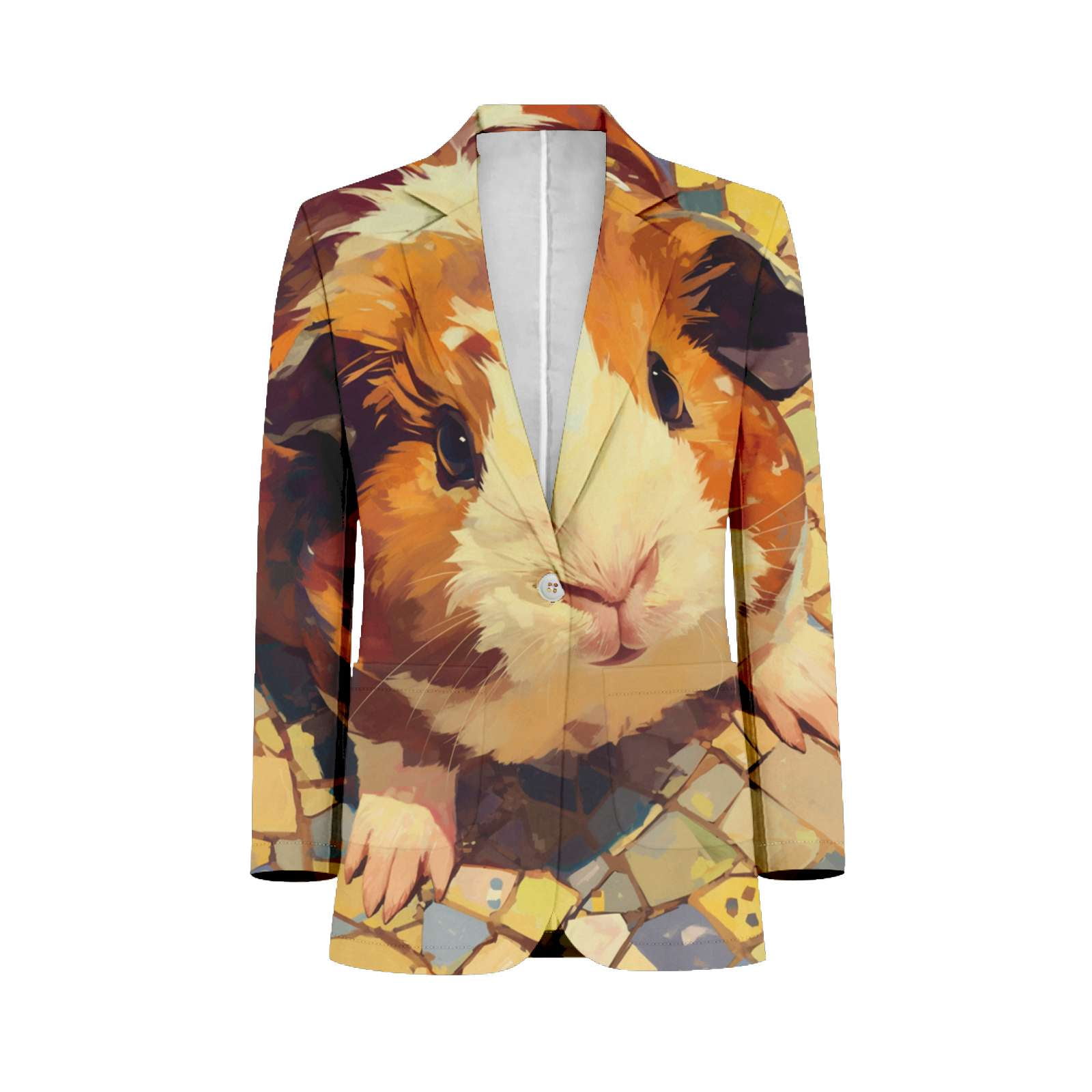 Cute Guinea Pig Mens Suits Shawl Collar Slim Fit Suit Mens Groom Jacket ...