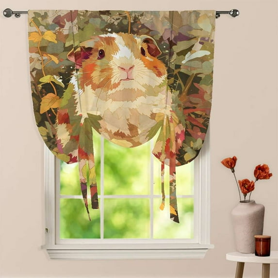 Cute Guinea Pig Window Curtain for Living Room Roman Curtain Kitchen ...