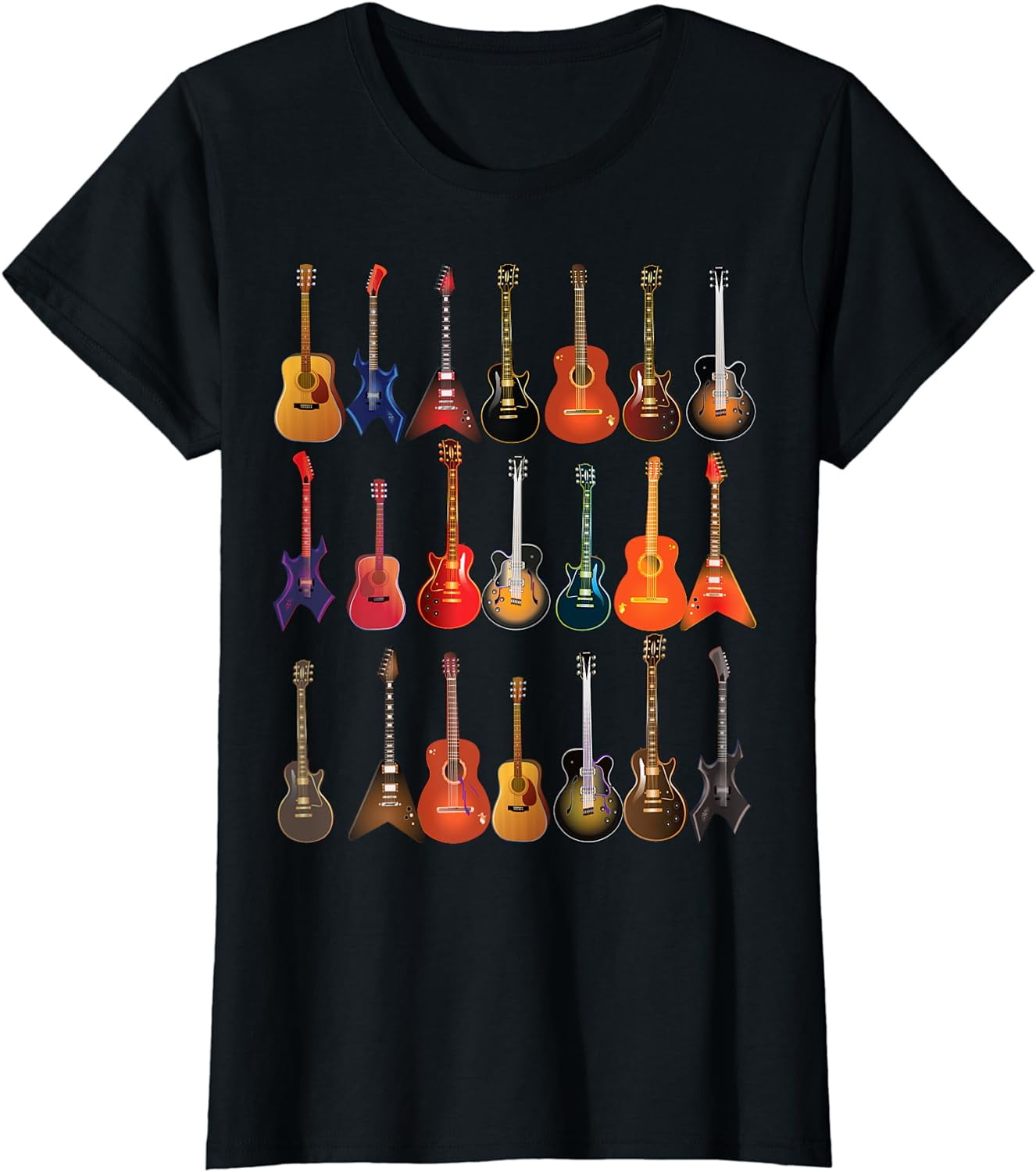 Cute Guitar Rock N Roll Musical Instruments Shirt Gift - Walmart.com