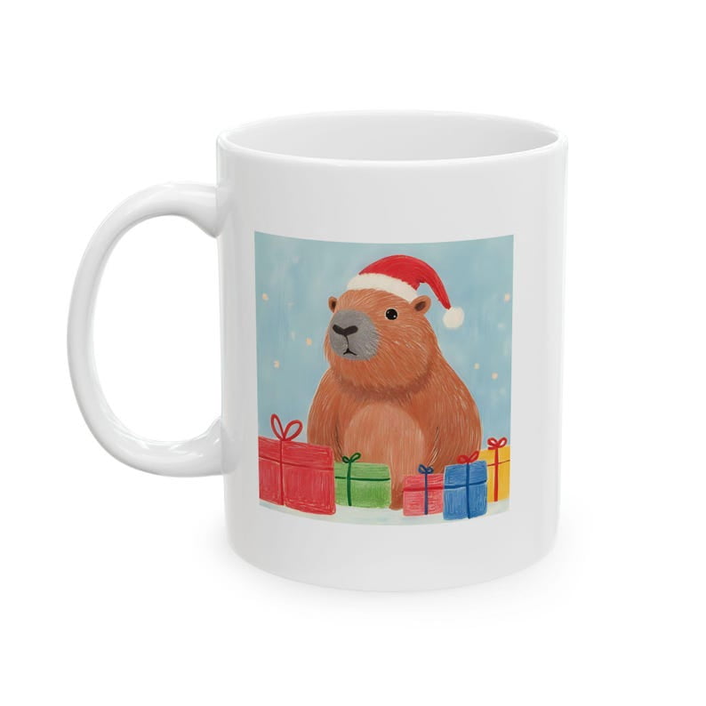 Cute H1oliday C1Apybara Mug, CH1Ristmas Coffee Mug for C1Apybara Lovers ...