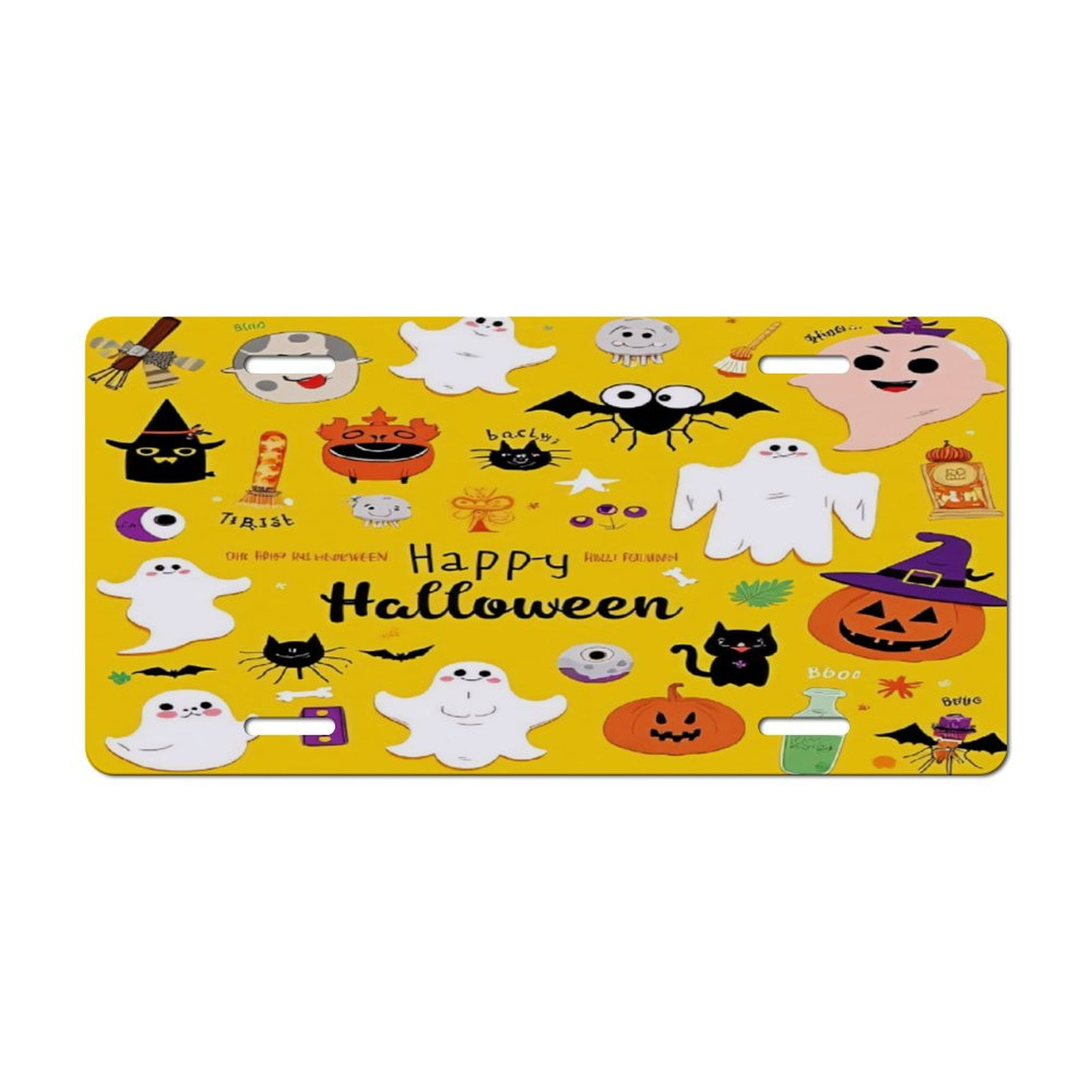 Cute Halloween Characters Pattern Car Decorative Front License Plate ...