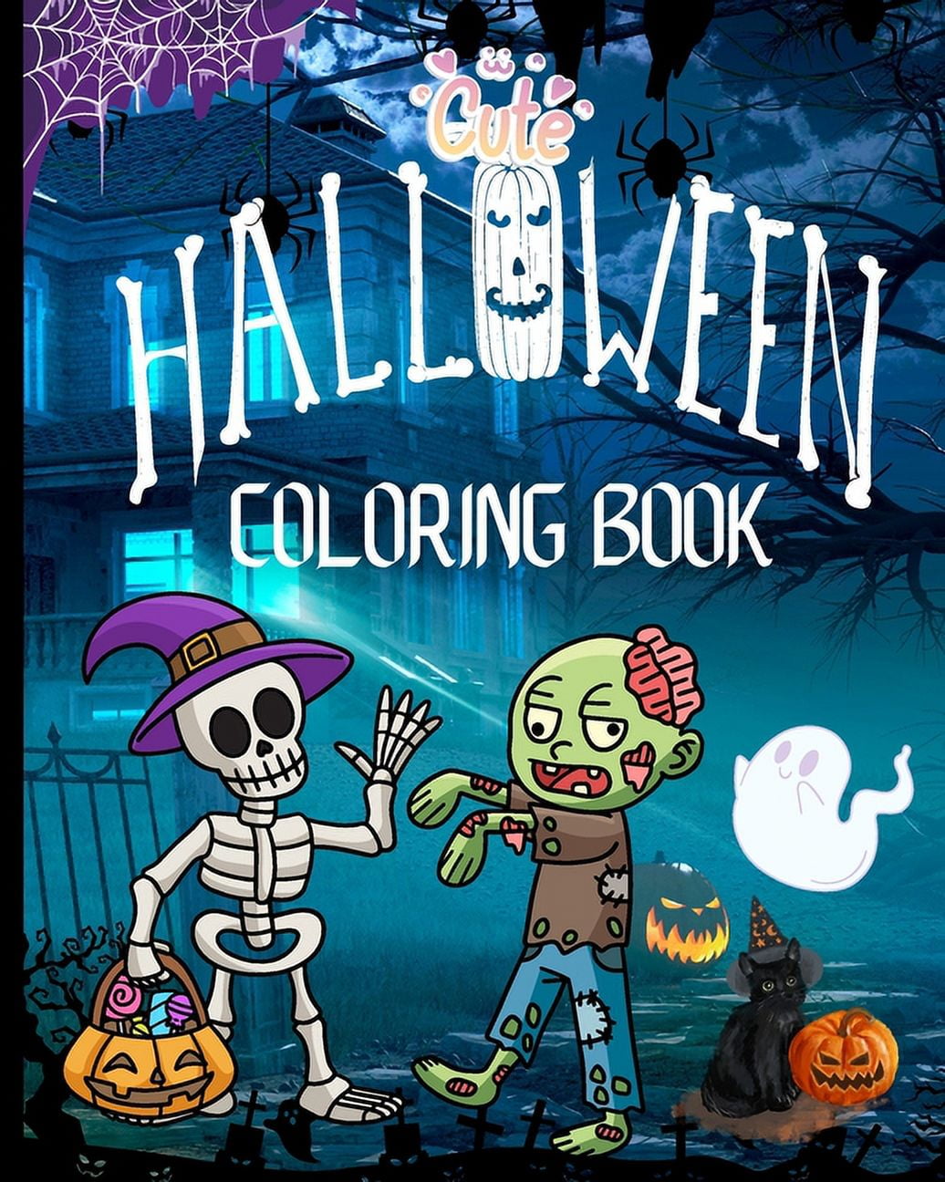 Cute Halloween Coloring Book: Simple and Easy Halloween Coloring Pages ...