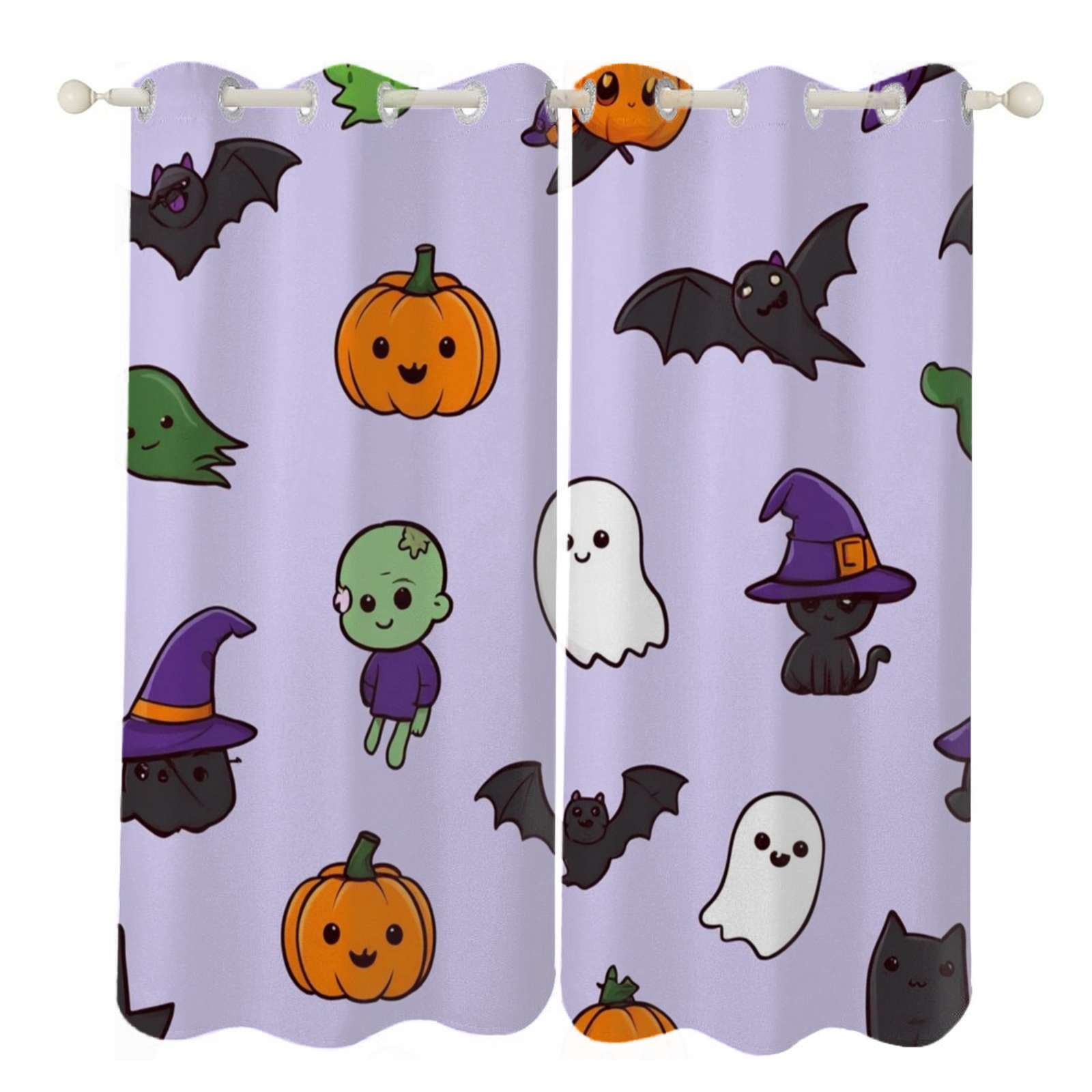 Cute Halloween Friends Sunshade Curtains Home Bedroom Living Room ...