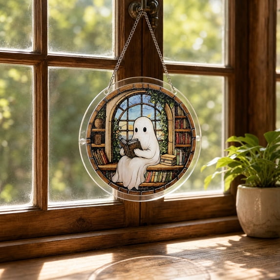 Cute Halloween Ghost Acrylic Puzzle Hanging Ornament, Shatterproof ...