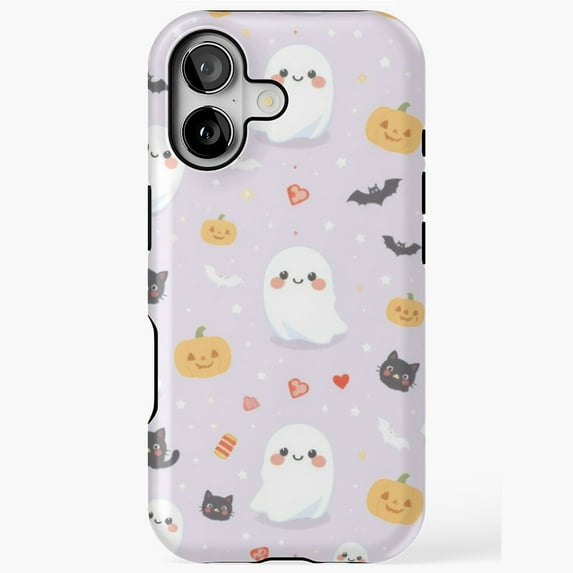 Cute Halloween Ghost Cats Whimsical Pet Pattern Design Case with iPhone ...
